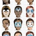 Basic Set A DIGITAL DOWNLOAD Face Paint Design Board Face Painting ...
