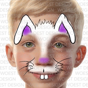 Easter Set Realistic Style DIGITAL DOWNLOAD - Face Paint Design Board ...