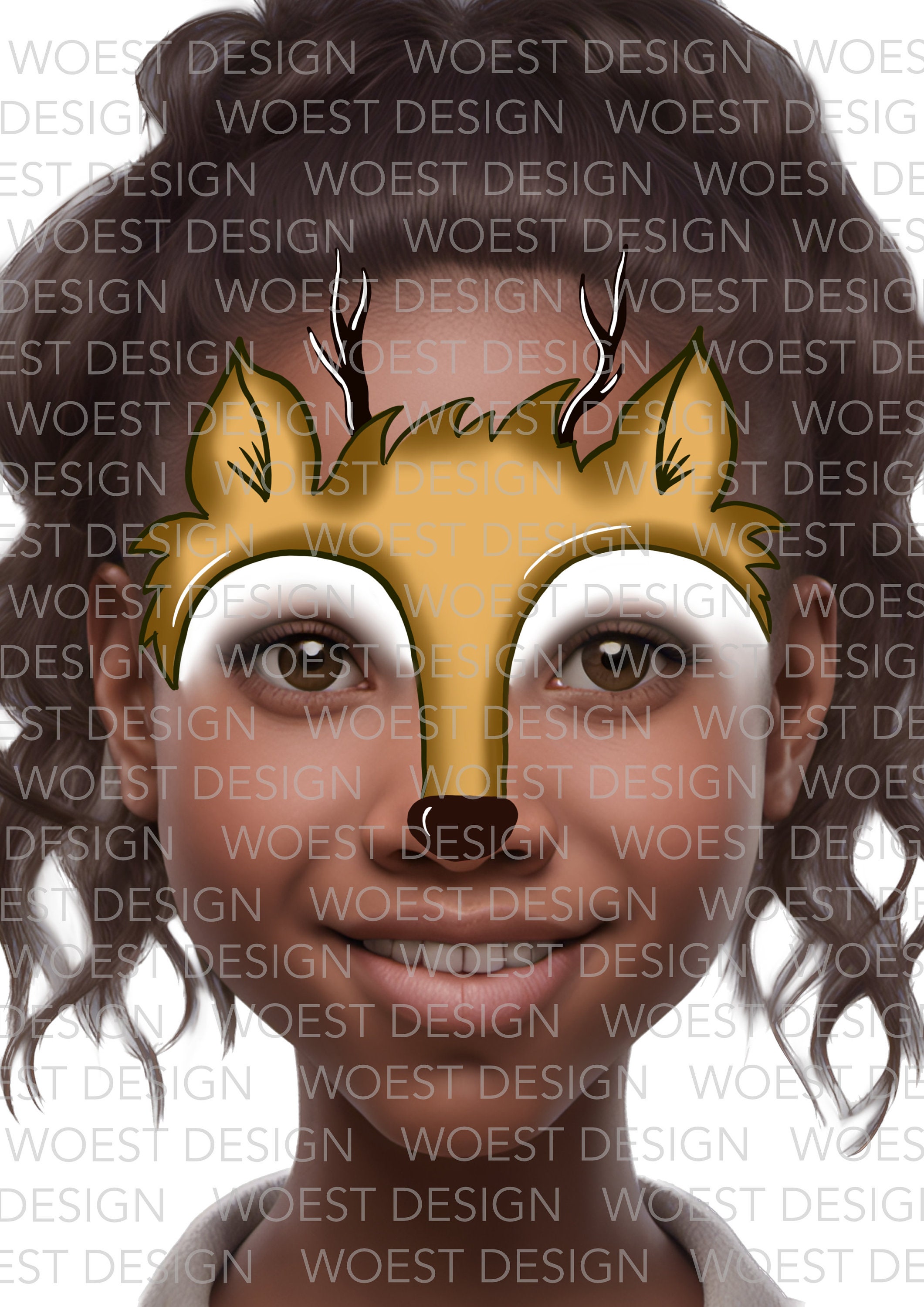 Animal Set Realistic Style DIGITAL DOWNLOAD - Face Paint Design Board ...
