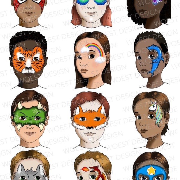 Face Paint Menu Template - Etsy