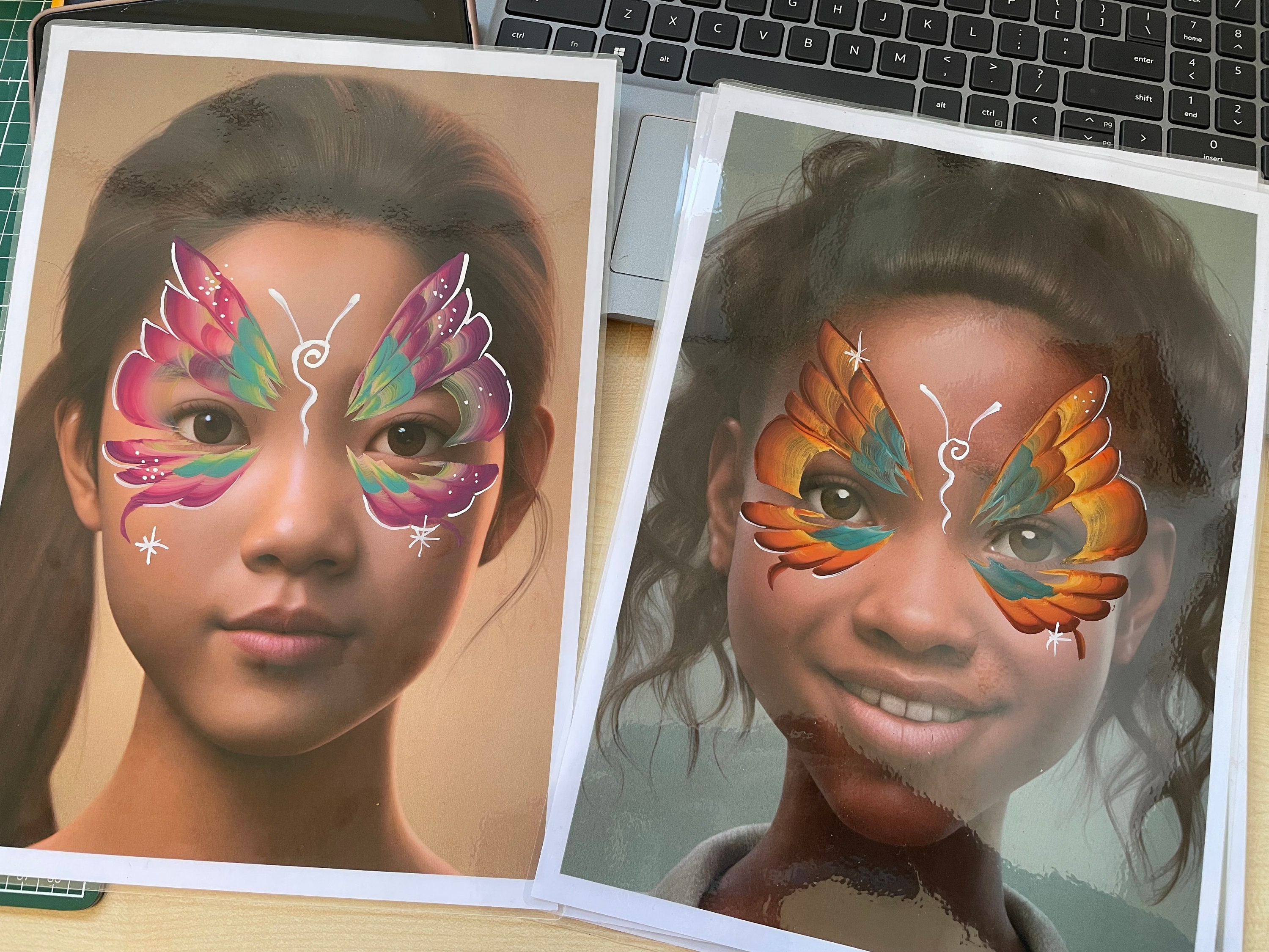 Adult Faces Realistic Style Blank Template Set 1 - DIGITAL DOWNLOAD ...