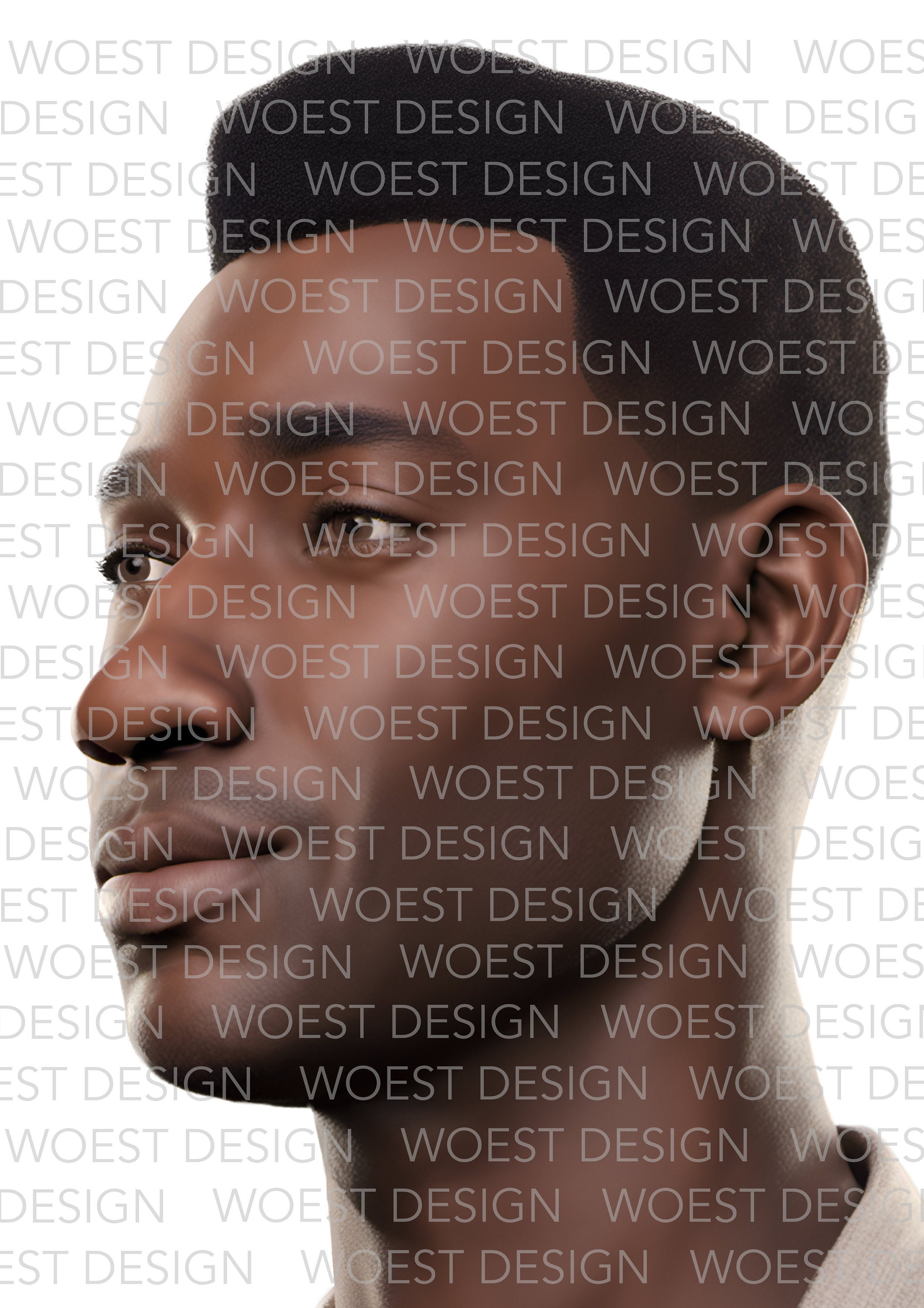 Adult Faces Realistic Style Blank Template Set 1 - DIGITAL DOWNLOAD ...