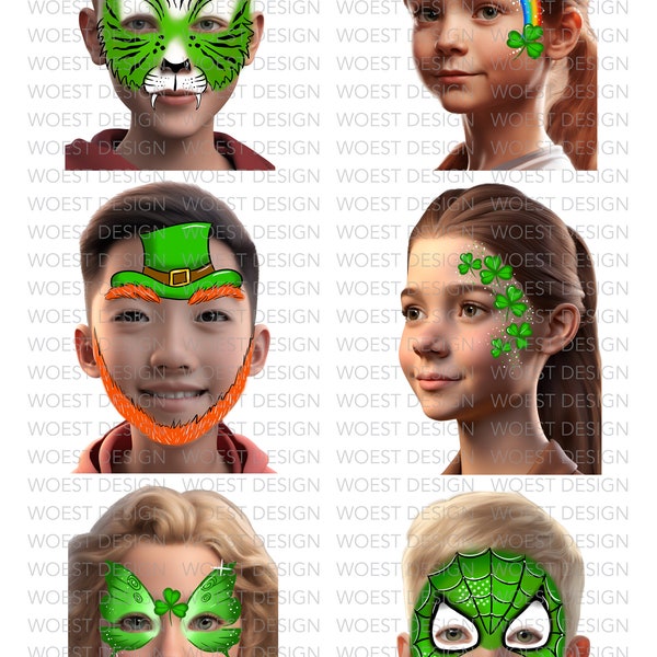 St Patricks Face Paint - Etsy