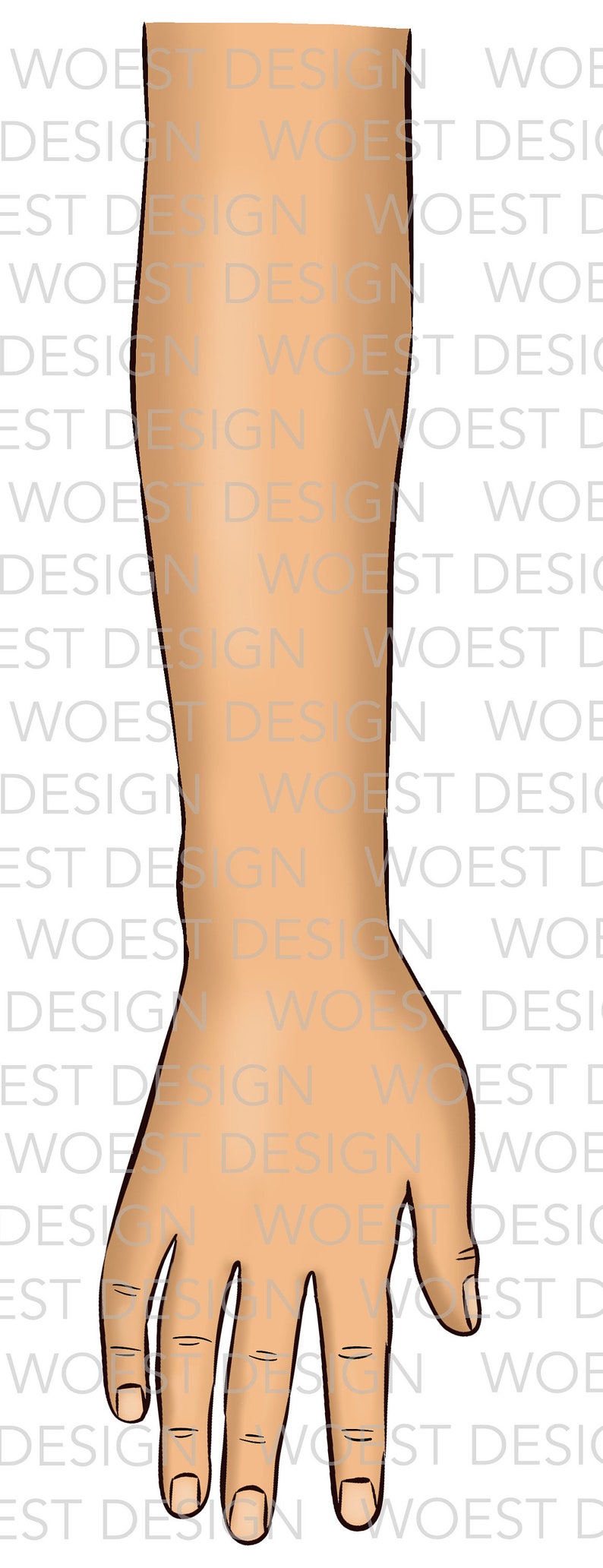Arms Practice Board Illustrative Style - DIGITAL DOWNLOAD - Face Paint ...
