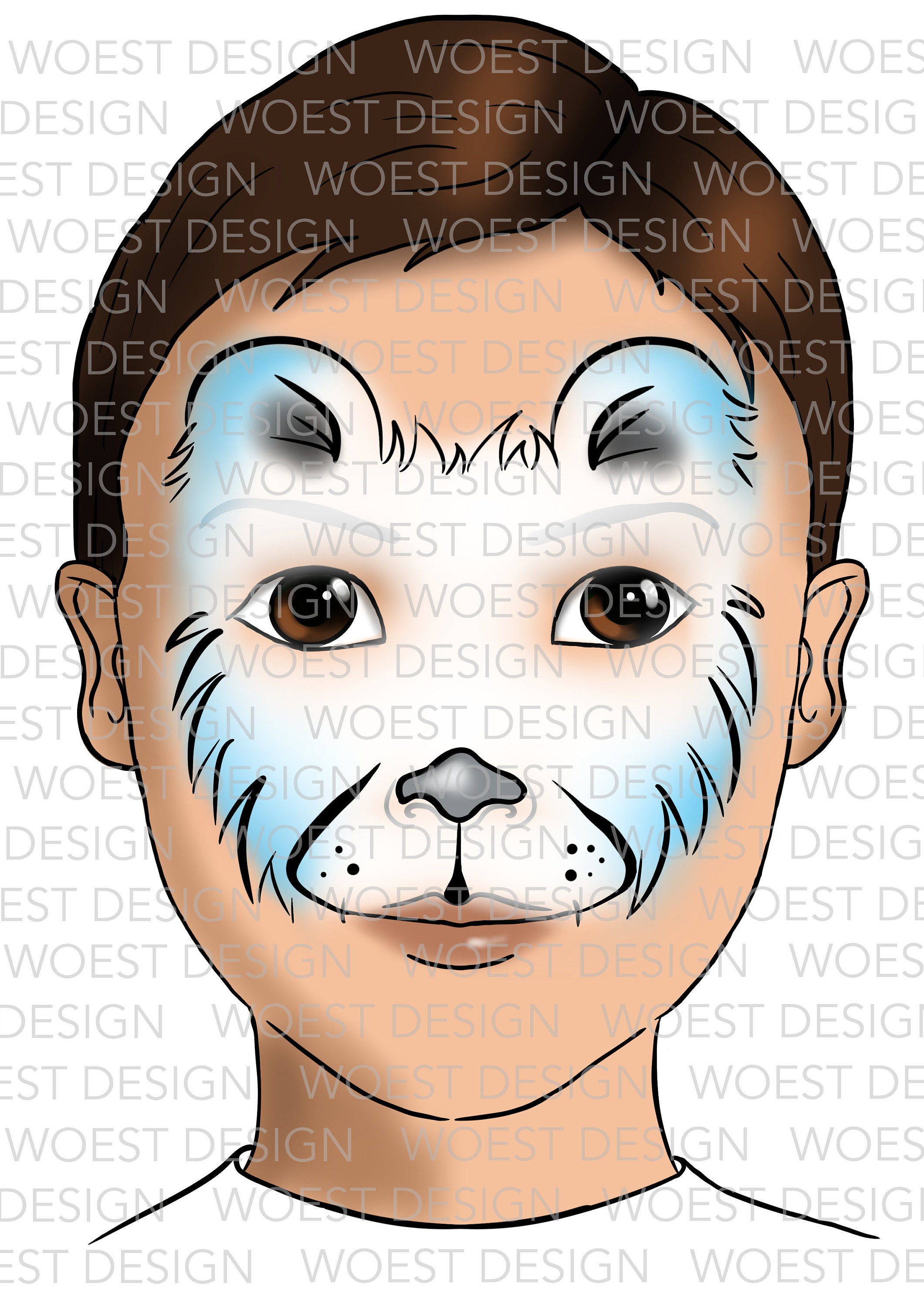 Winter Set DIGITAL DOWNLOAD - Face Paint Painting Design Board Template ...