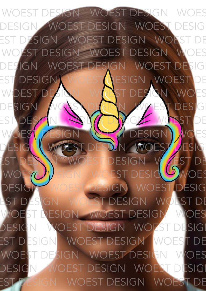 Basic Set B Realistic Style DIGITAL DOWNLOAD - Face Paint Design Board ...