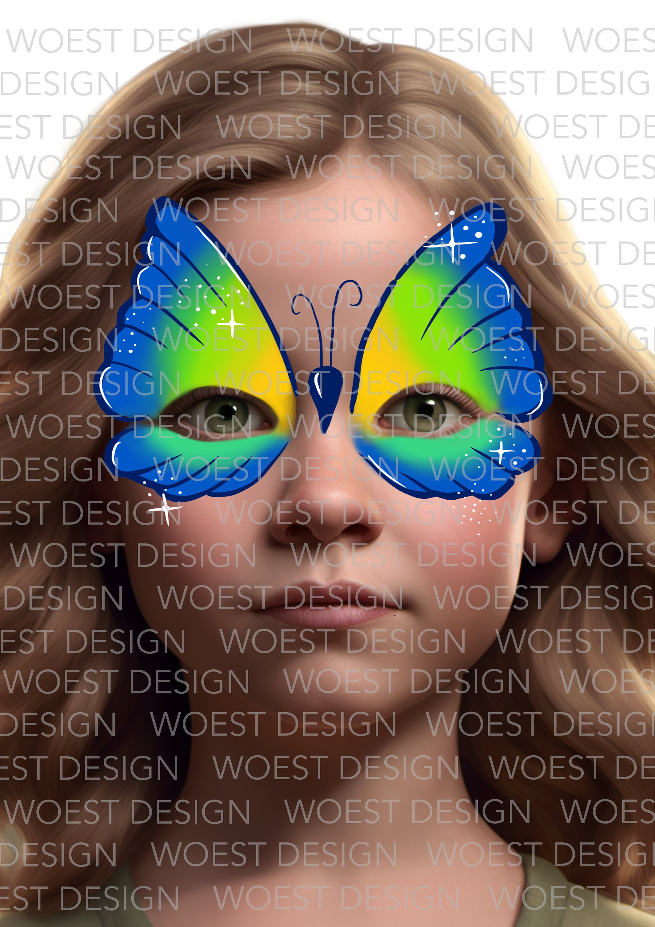 Basic Set A Realistic Style DIGITAL DOWNLOAD - Face Paint Design Board ...