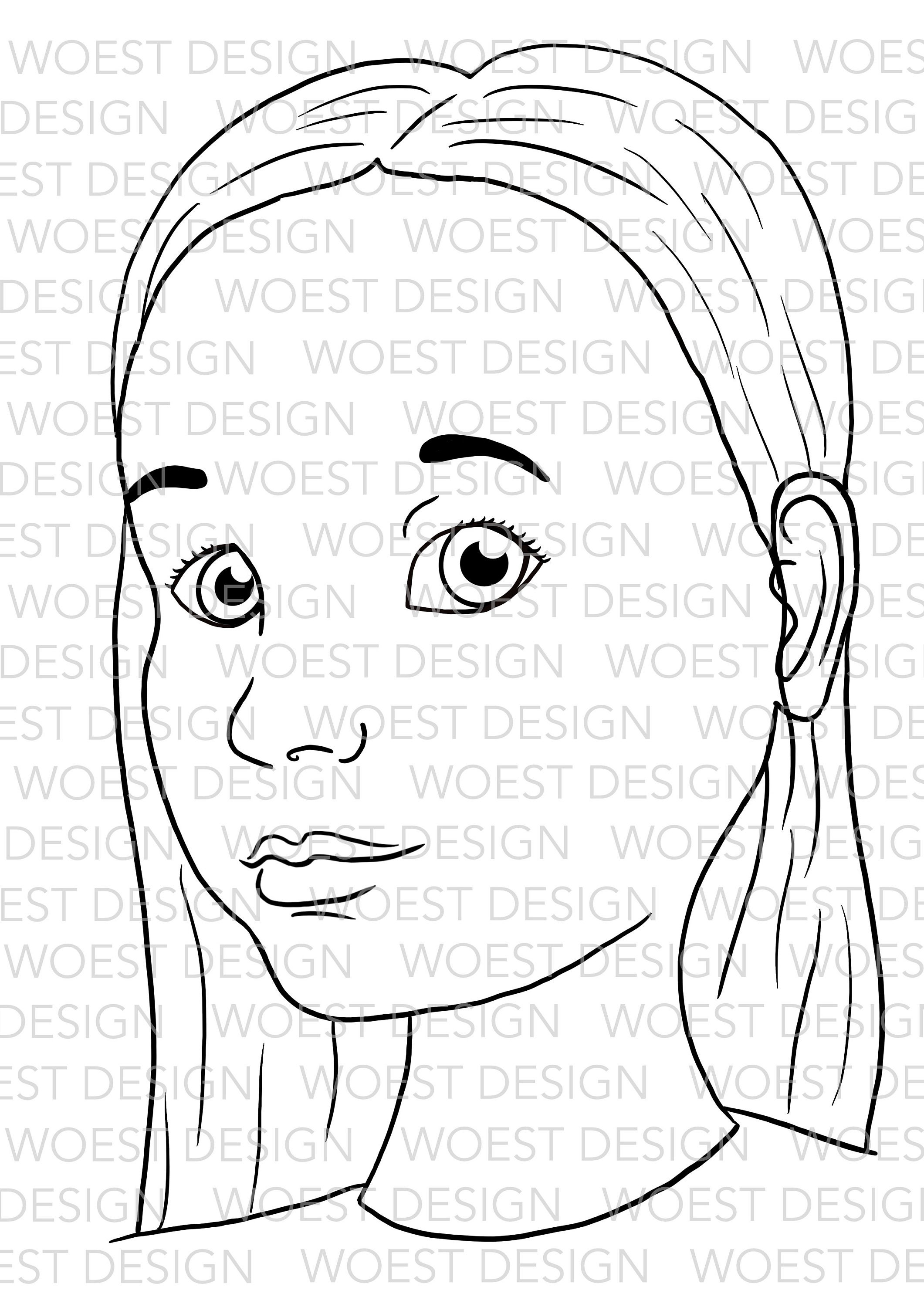 Blank Line Art Template Set B DIGITAL DOWNLOAD - Face Paint Design ...