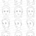 Blank Line Art Template Set B DIGITAL DOWNLOAD - Face Paint Design ...