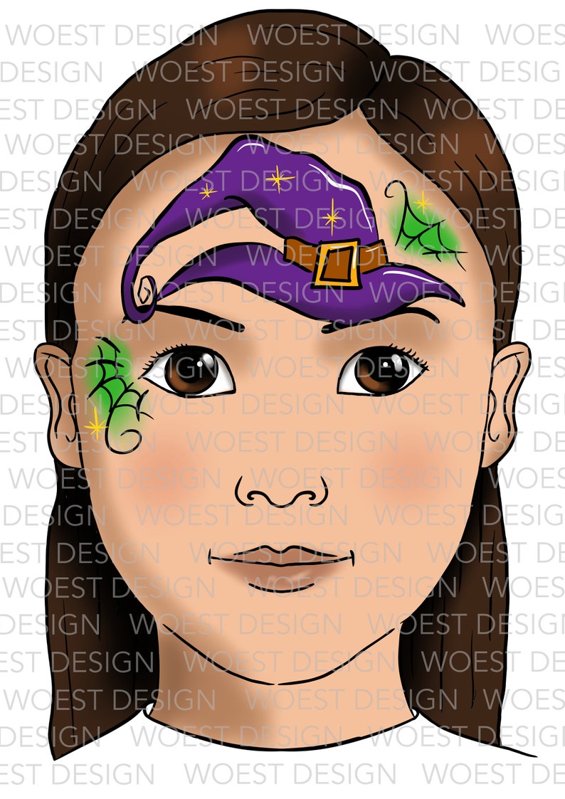 Halloween Set DIGITAL DOWNLOAD - Face Paint Painting Design Board ...