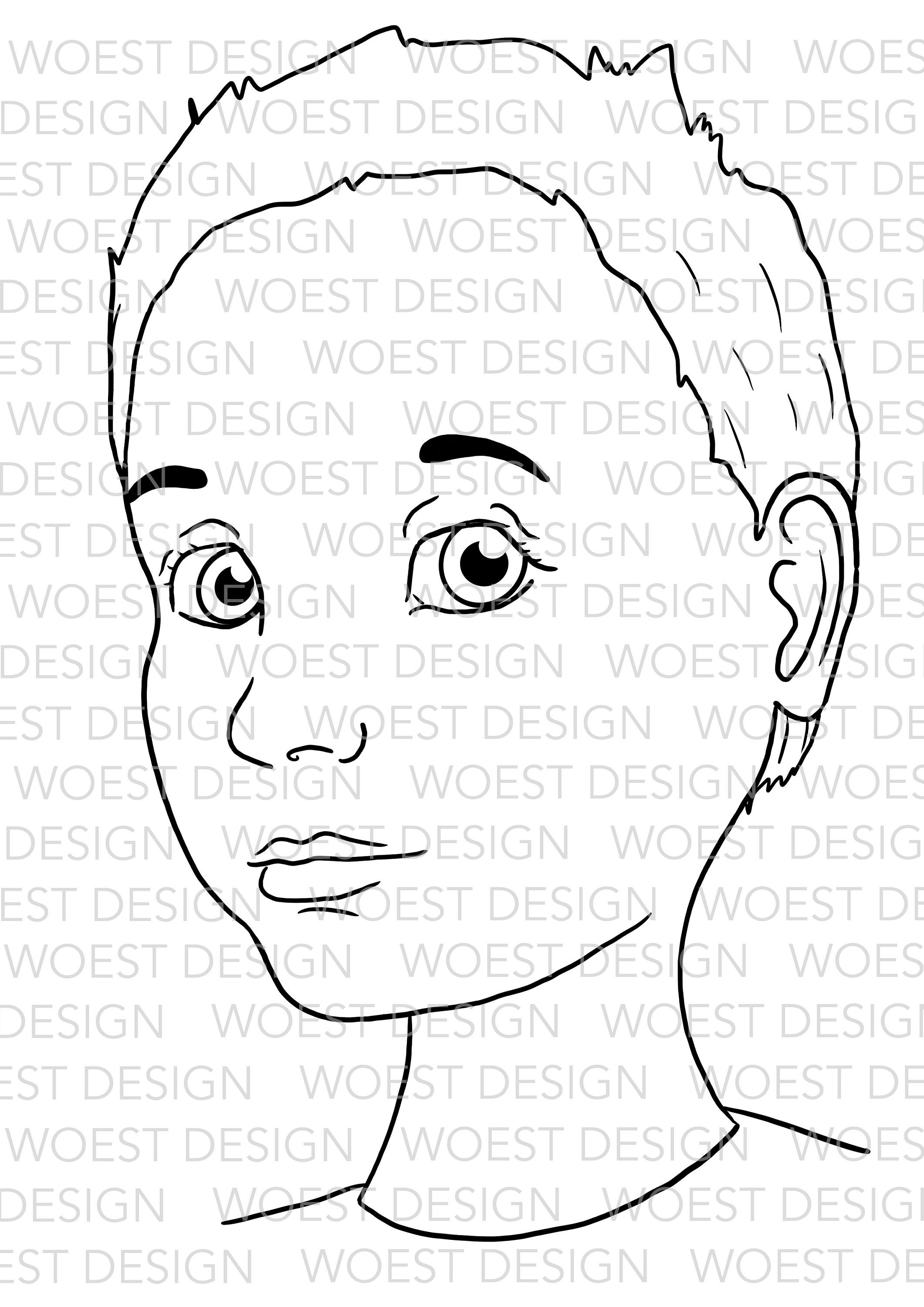 Blank Line Art Template Set A DIGITAL DOWNLOAD - Face Paint Design ...