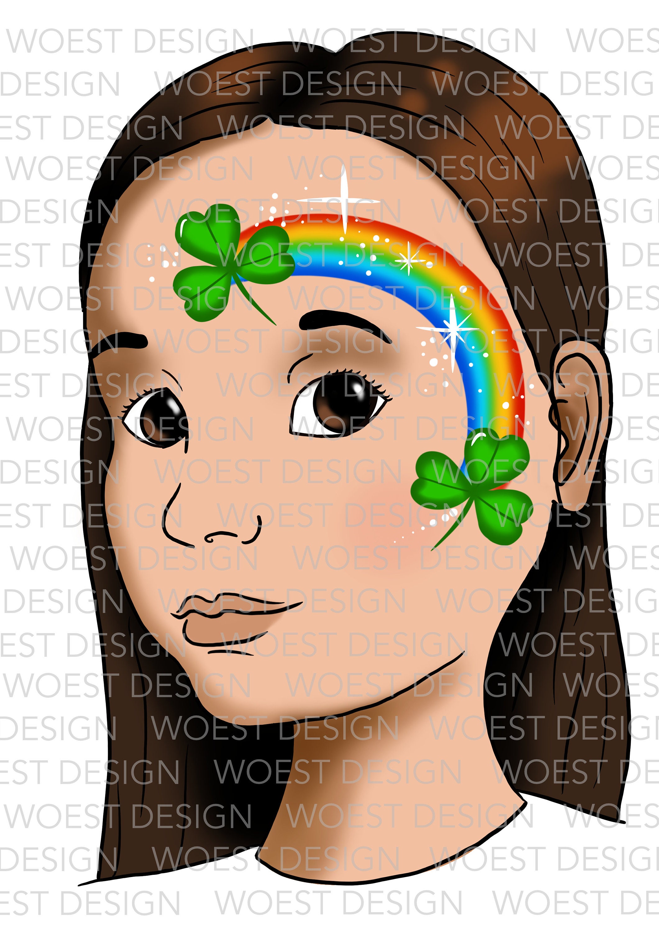 Saint Patrick's Day Set DIGITAL DOWNLOAD - Face Paint Design Board Face ...