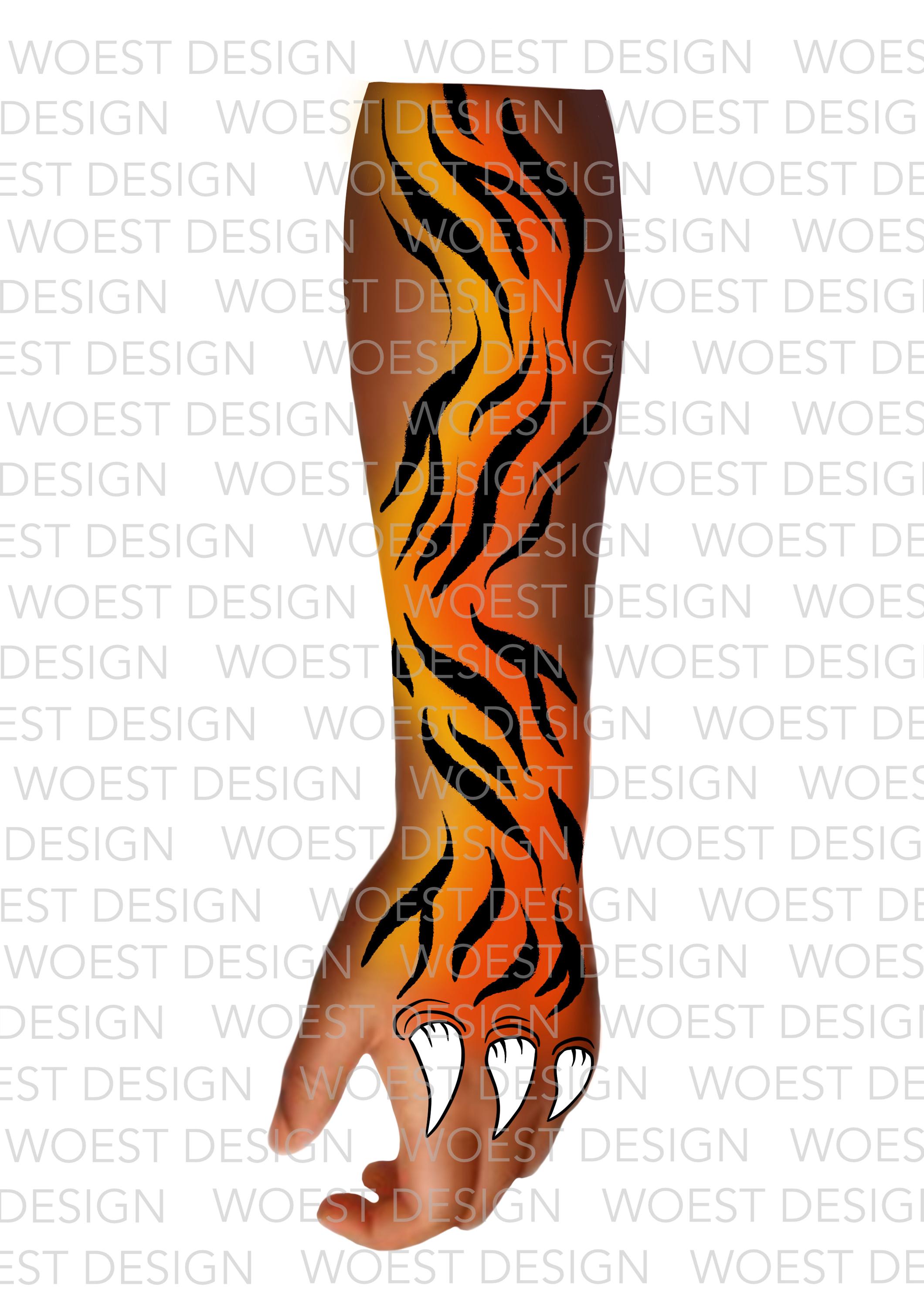 Face Paint Arm Set Realistic Style DIGITAL DOWNLOAD - Face Paint Design ...
