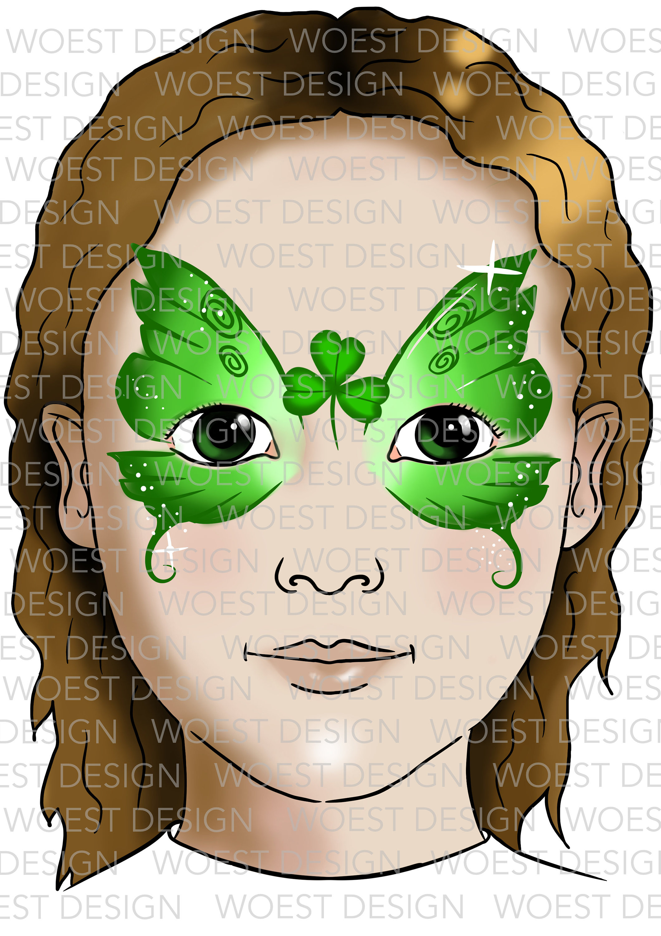 Saint Patrick's Day Set DIGITAL DOWNLOAD - Face Paint Design Board Face ...