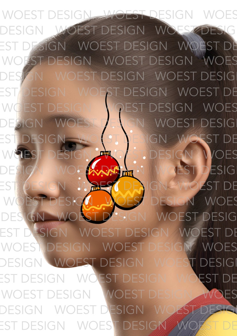 Christmas Set Realistic Style DIGITAL DOWNLOAD - Face Paint Design ...