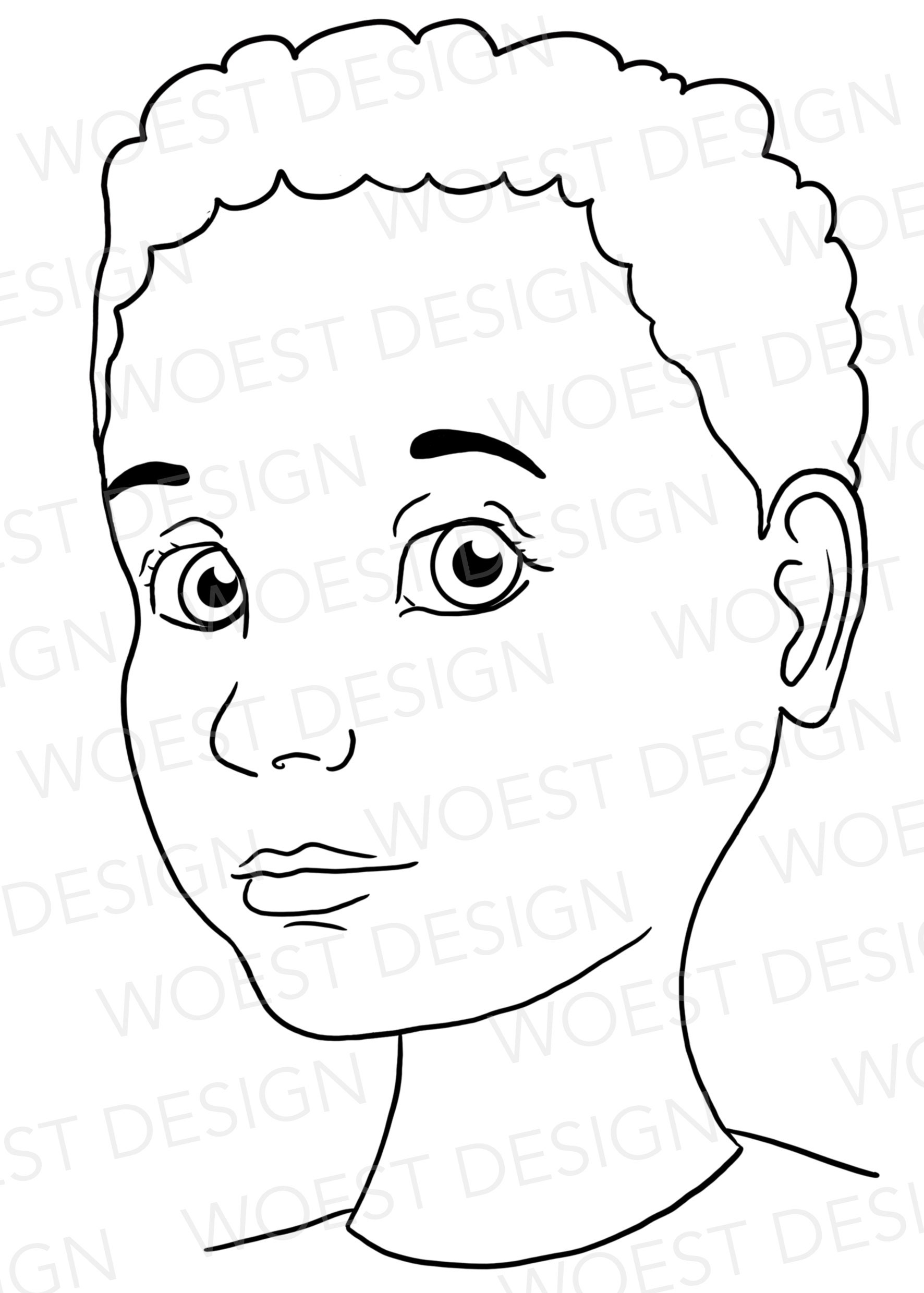 Blank Line Art Template Set B DIGITAL DOWNLOAD - Face Paint Design ...