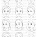 Blank Line Art Template Set A DIGITAL DOWNLOAD - Face Paint Design ...