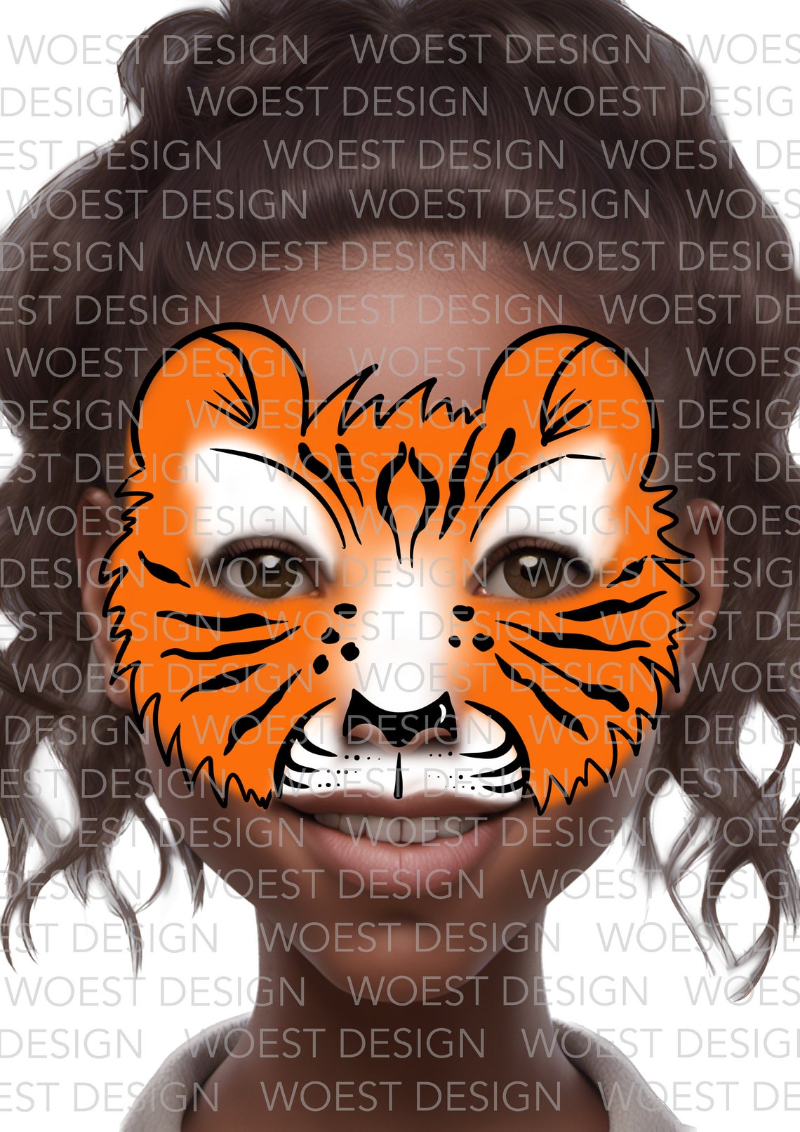 Basic Set A Realistic Style DIGITAL DOWNLOAD - Face Paint Design Board ...