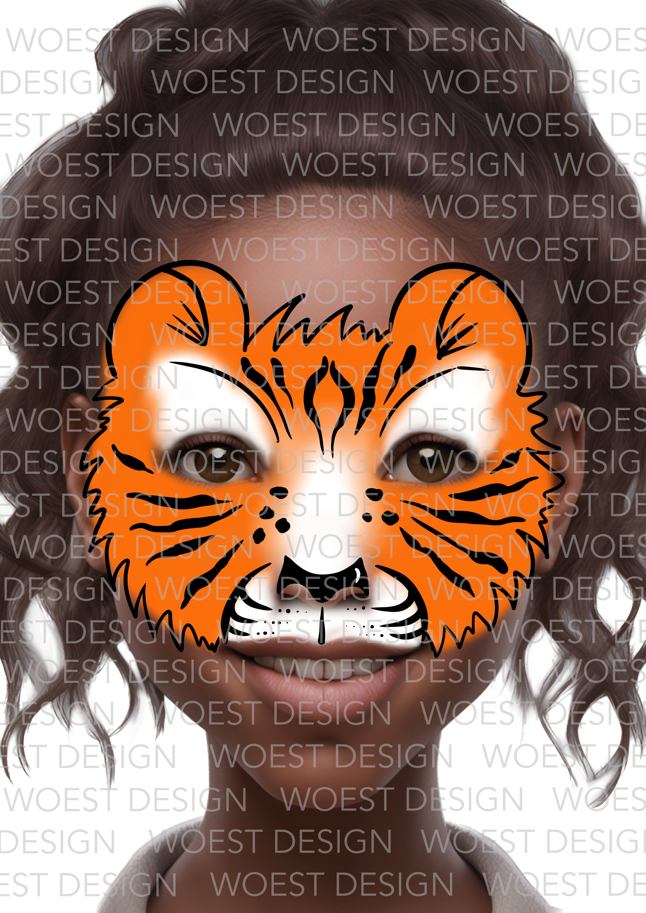 Basic Set A Realistic Style DIGITAL DOWNLOAD - Face Paint Design Board ...