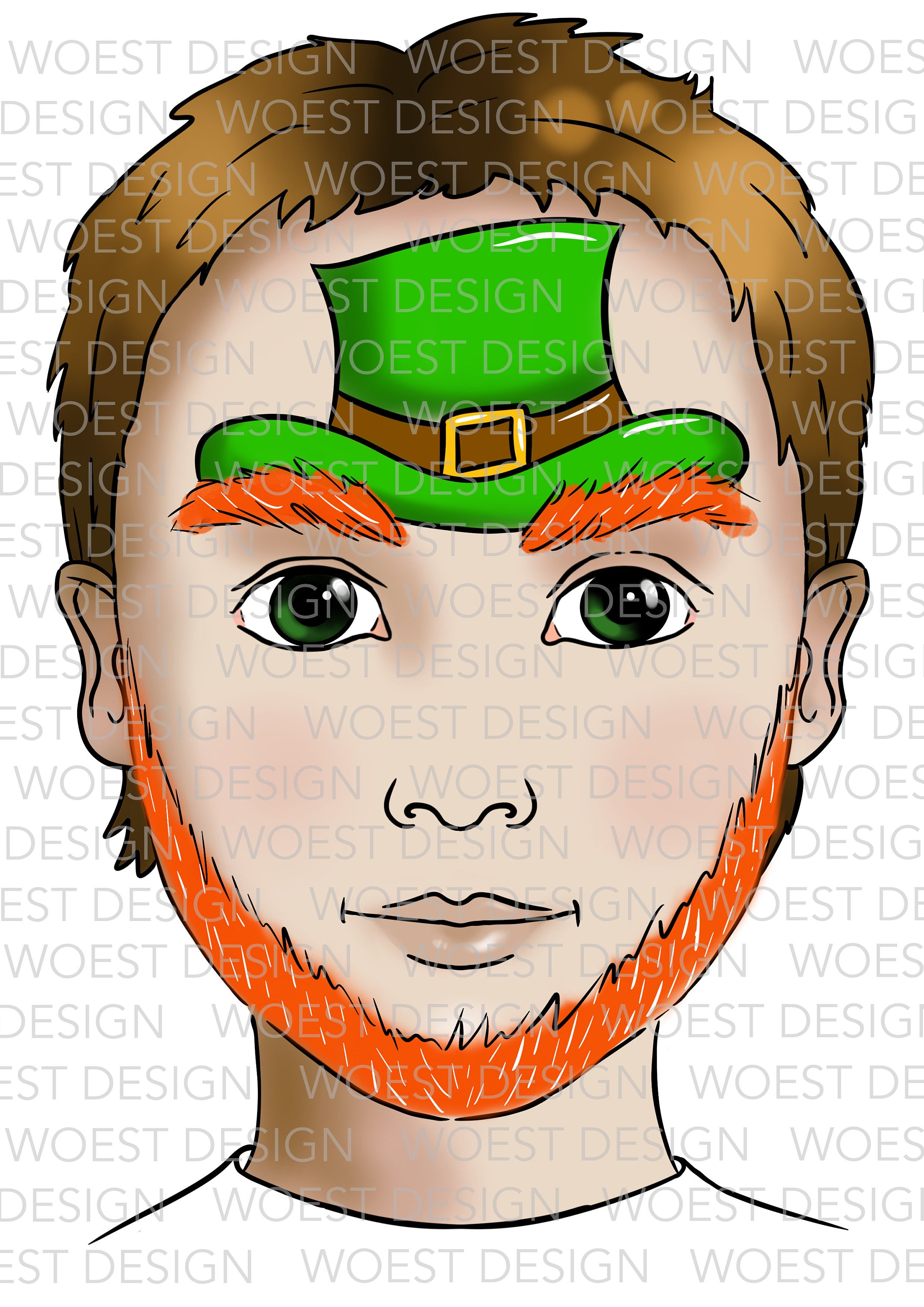 Saint Patrick's Day Set DIGITAL DOWNLOAD - Face Paint Design Board Face ...