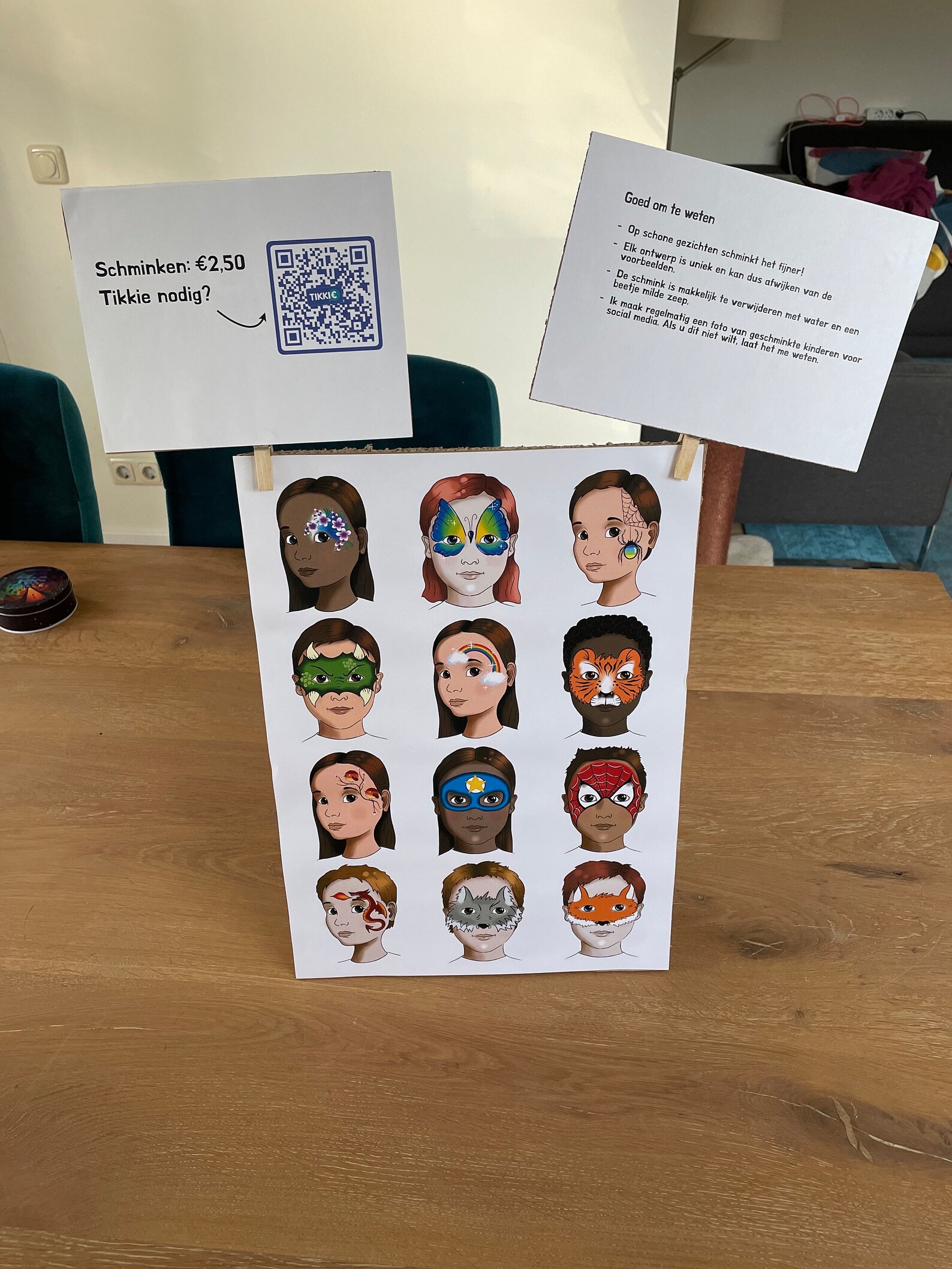 Mini Set A DIGITAL DOWNLOAD Face Paint Design Board Face Painting ...