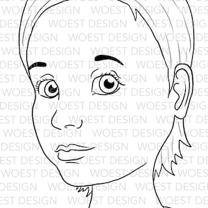Blank Line Art Template Set B DIGITAL DOWNLOAD - Face Paint Design ...