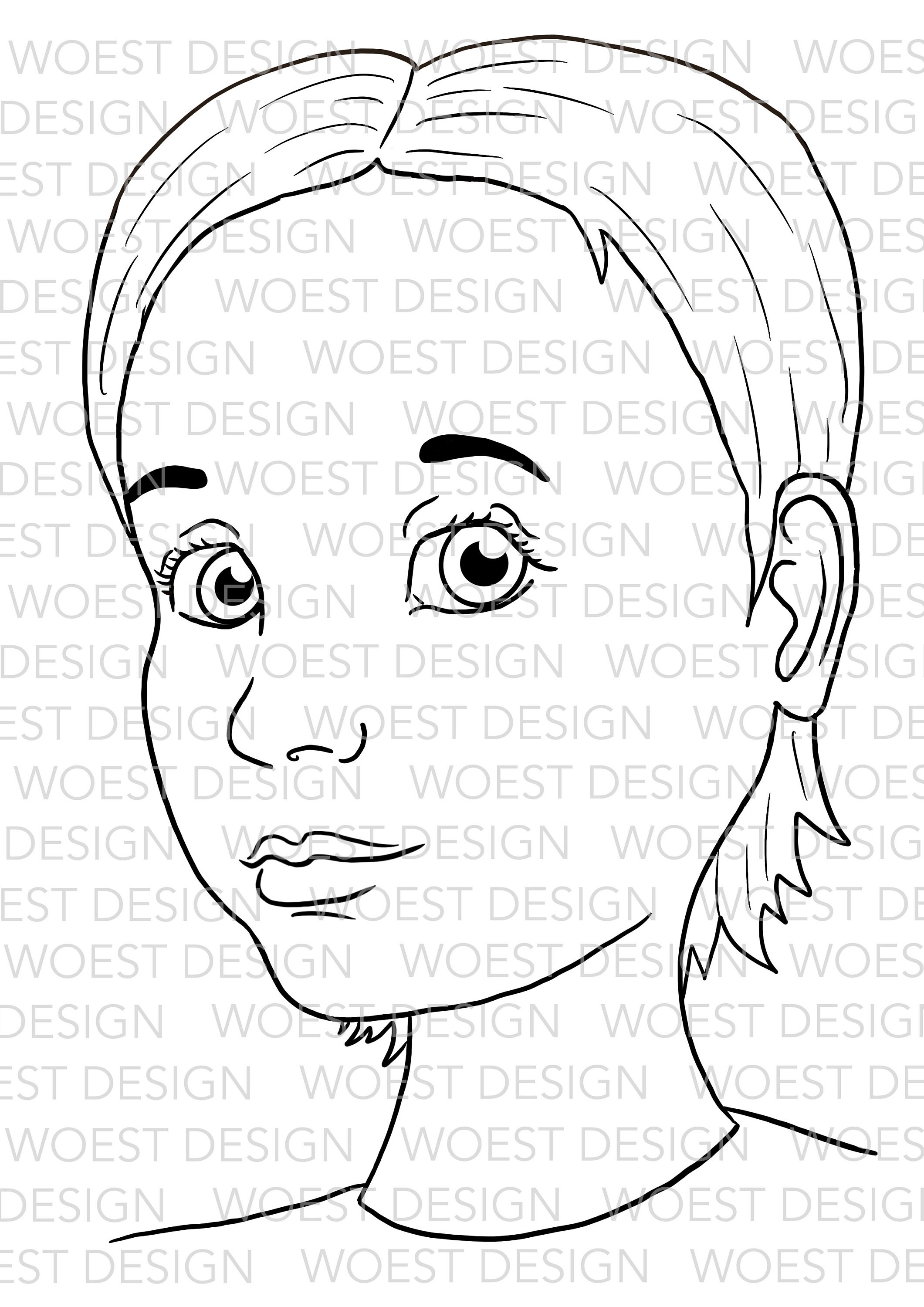 Blank Line Art Template Set B DIGITAL DOWNLOAD - Face Paint Design ...