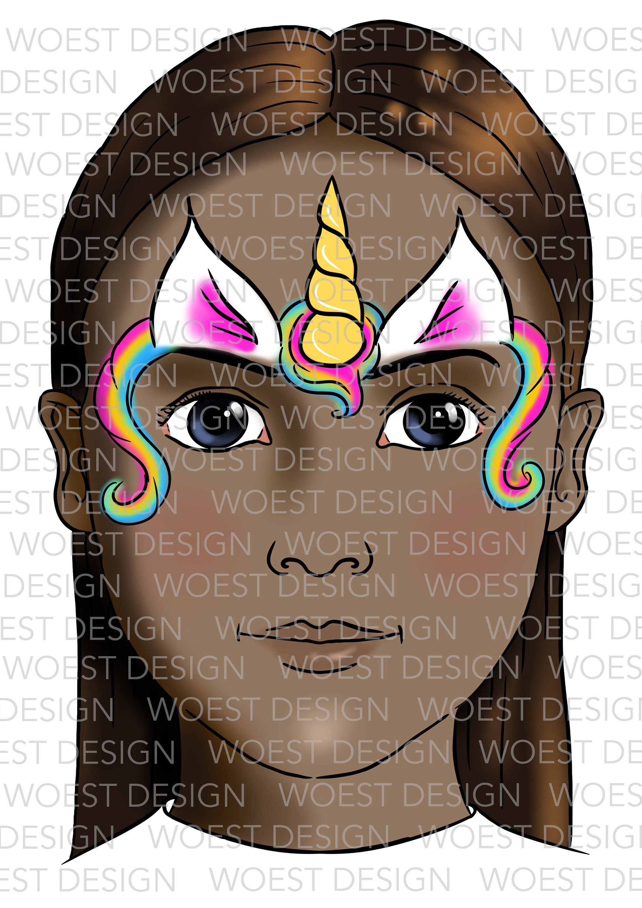 Basic Set B DIGITAL DOWNLOAD - Face Paint Design Board Face Painting ...