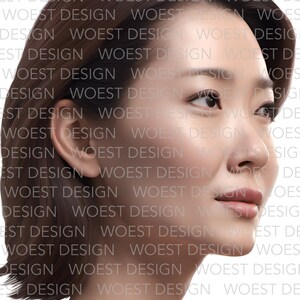 Adult Faces Realistic Style Blank Template Set 1 - DIGITAL DOWNLOAD ...