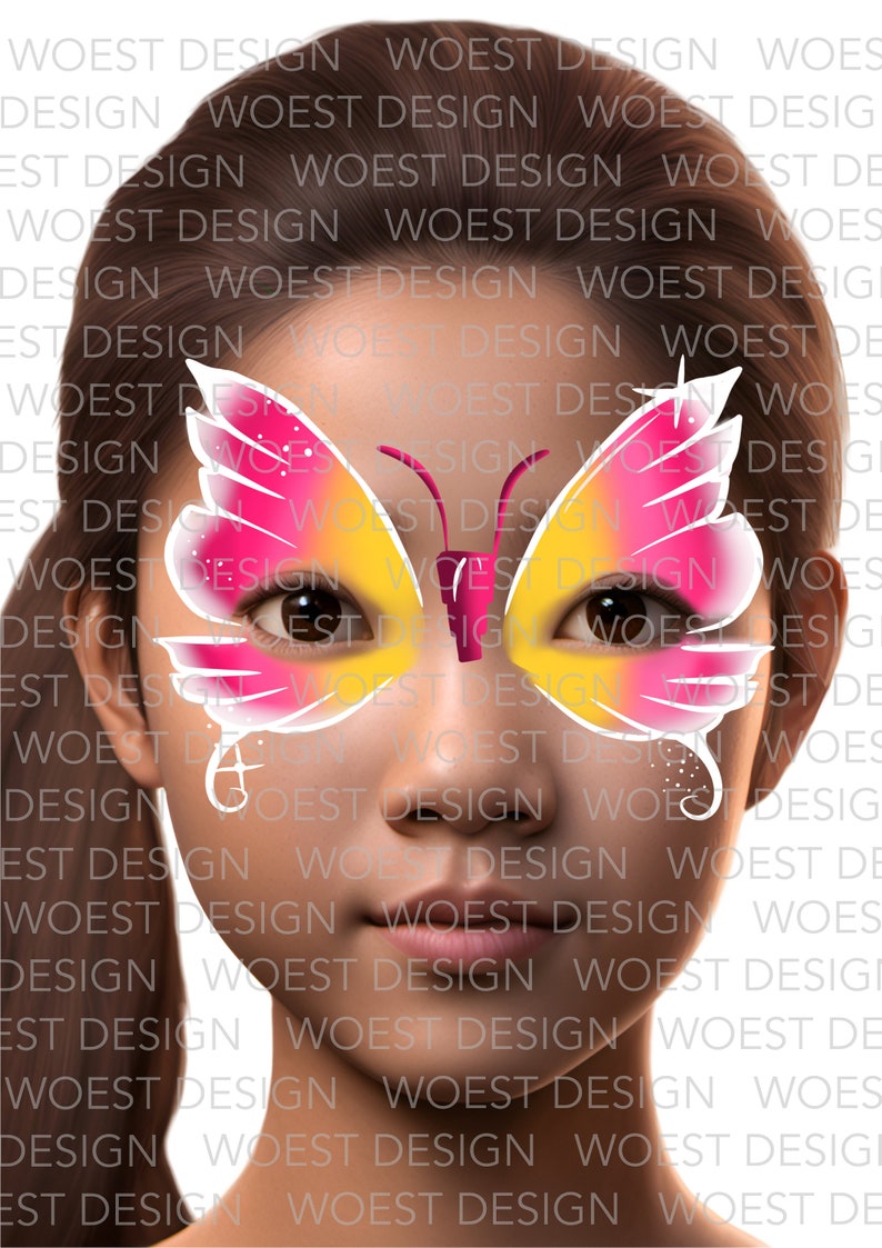 Summer Set Realistic Style DIGITAL DOWNLOAD - Face Paint Design Board ...