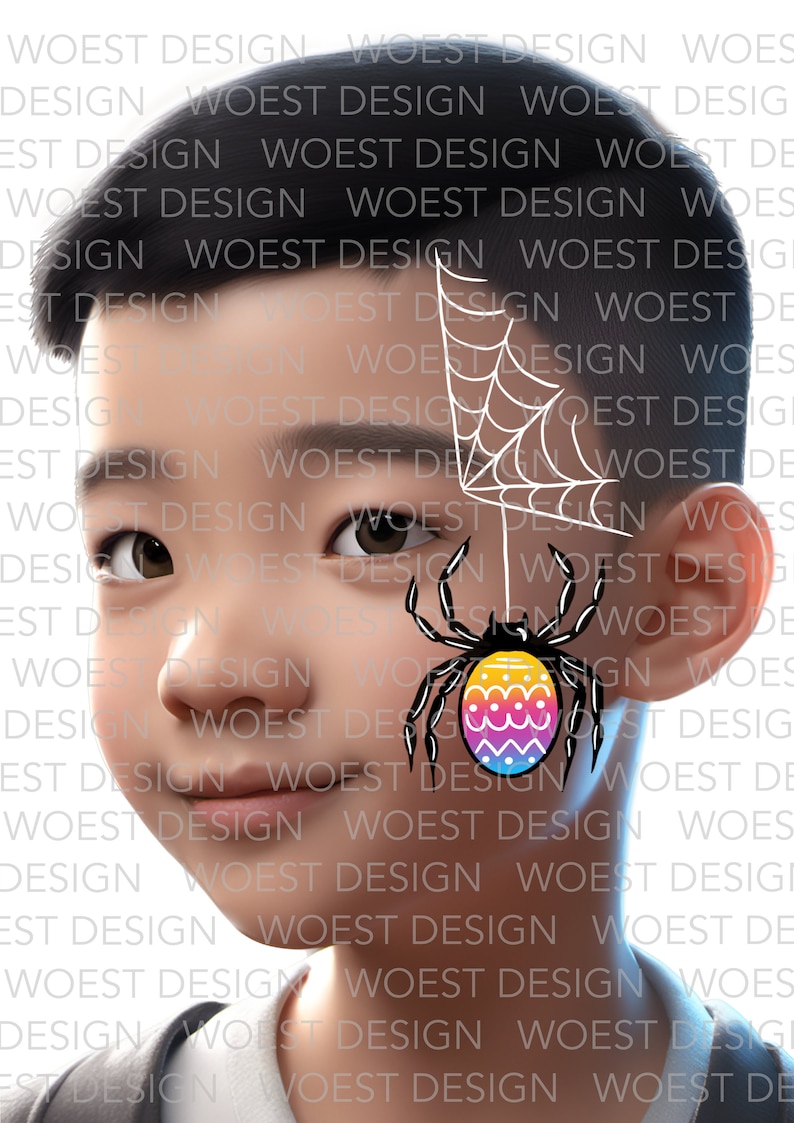 Easter Set Realistic Style DIGITAL DOWNLOAD - Face Paint Design Board ...