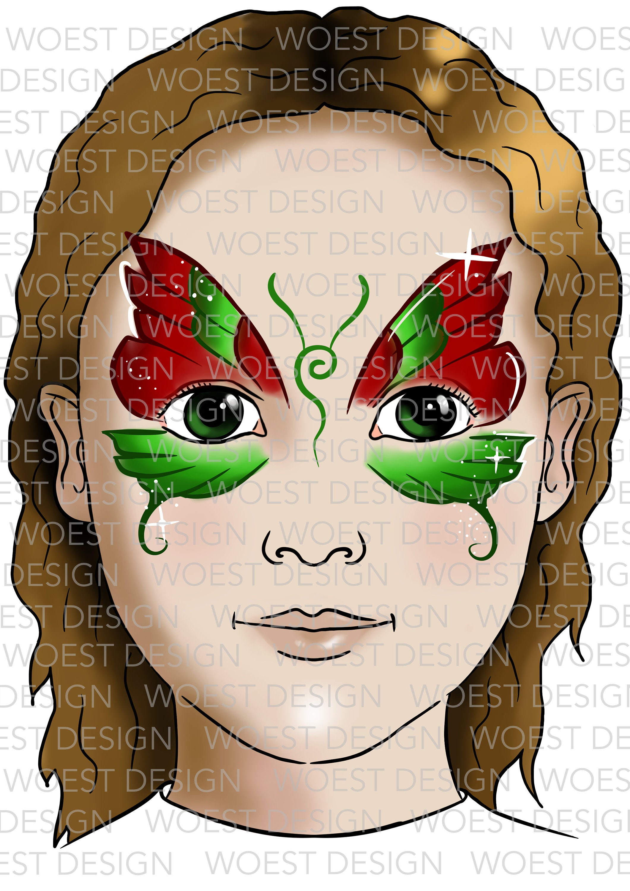 Christmas Set DIGITAL DOWNLOAD - Face Paint Painting Design Board ...