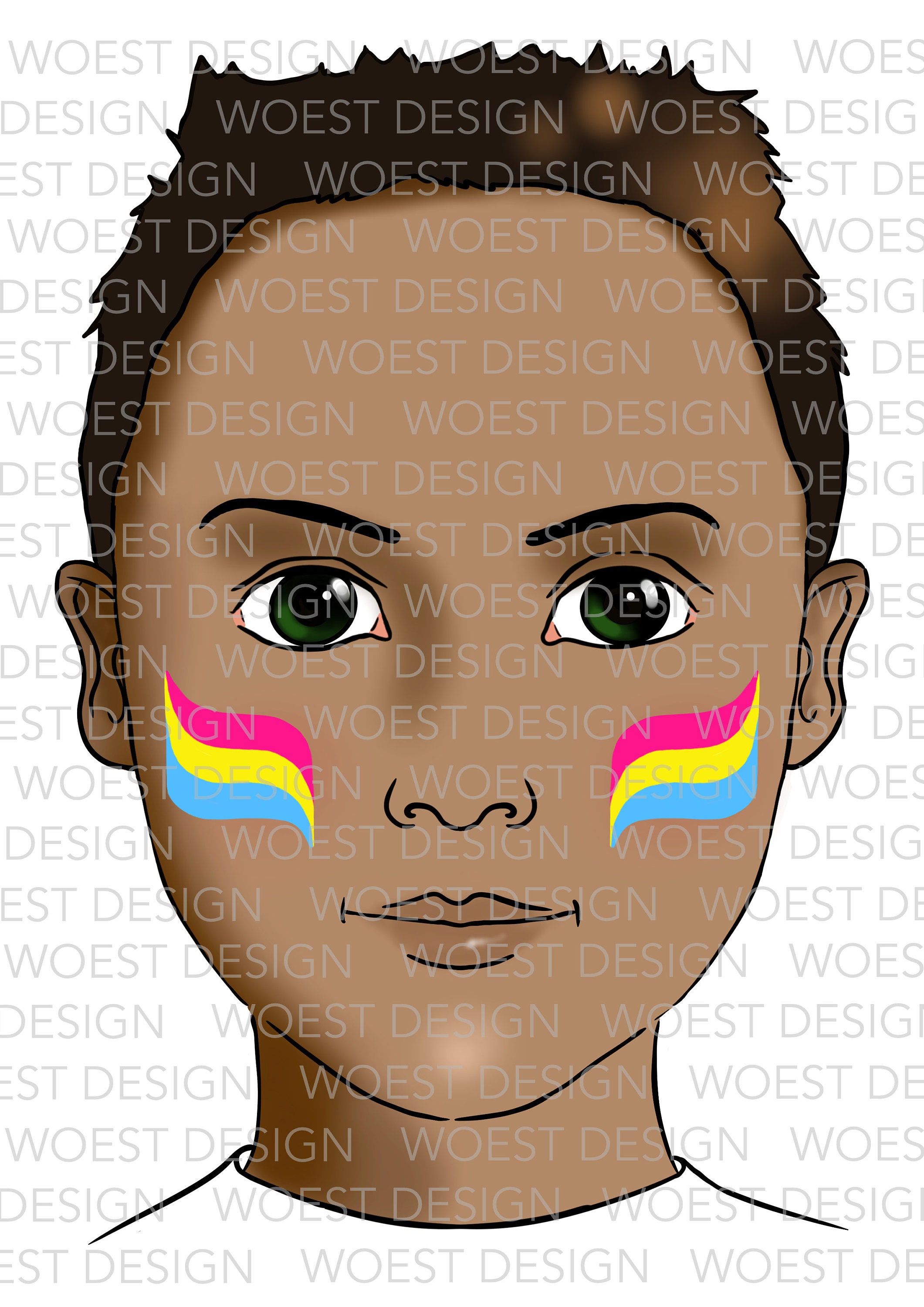 Pride Illustrative Style DIGITAL DOWNLOAD - Face Paint Design Board ...