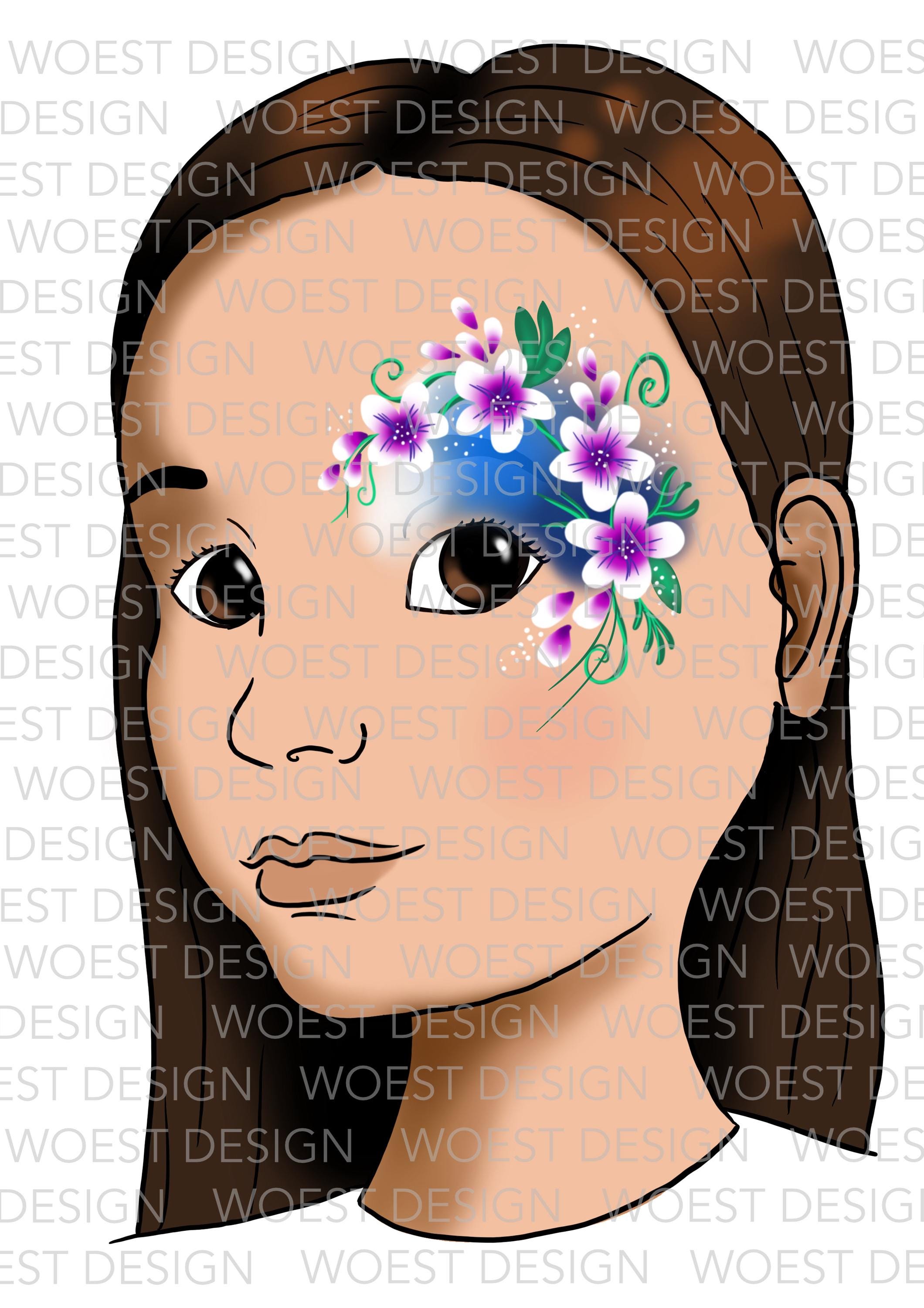 Teenager Set DIGITAL DOWNLOAD - Face Paint Painting Design Board ...
