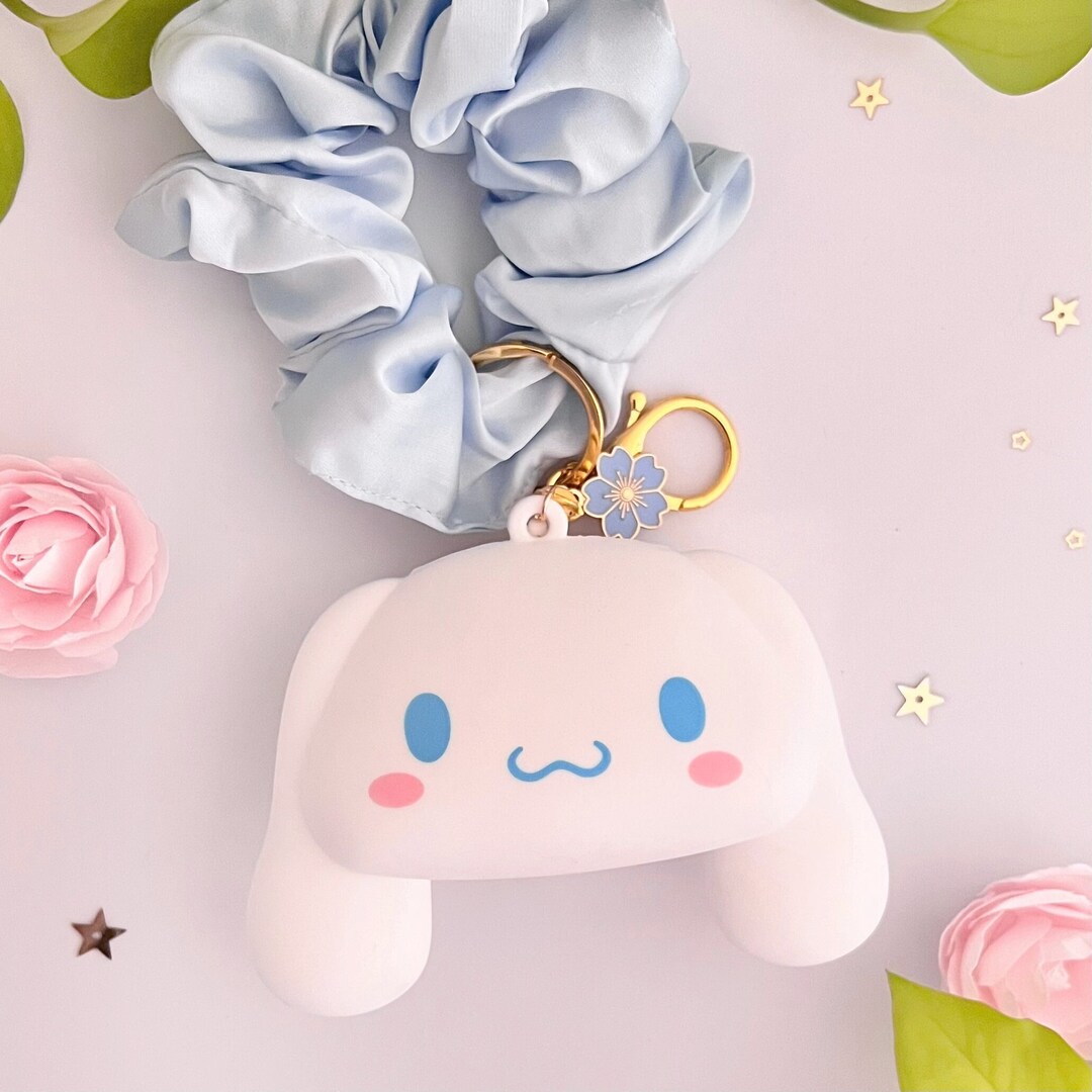 Cute Sanrio Cinnamoroll Coin Purse Gold Lobster Clasp Keychain With ...