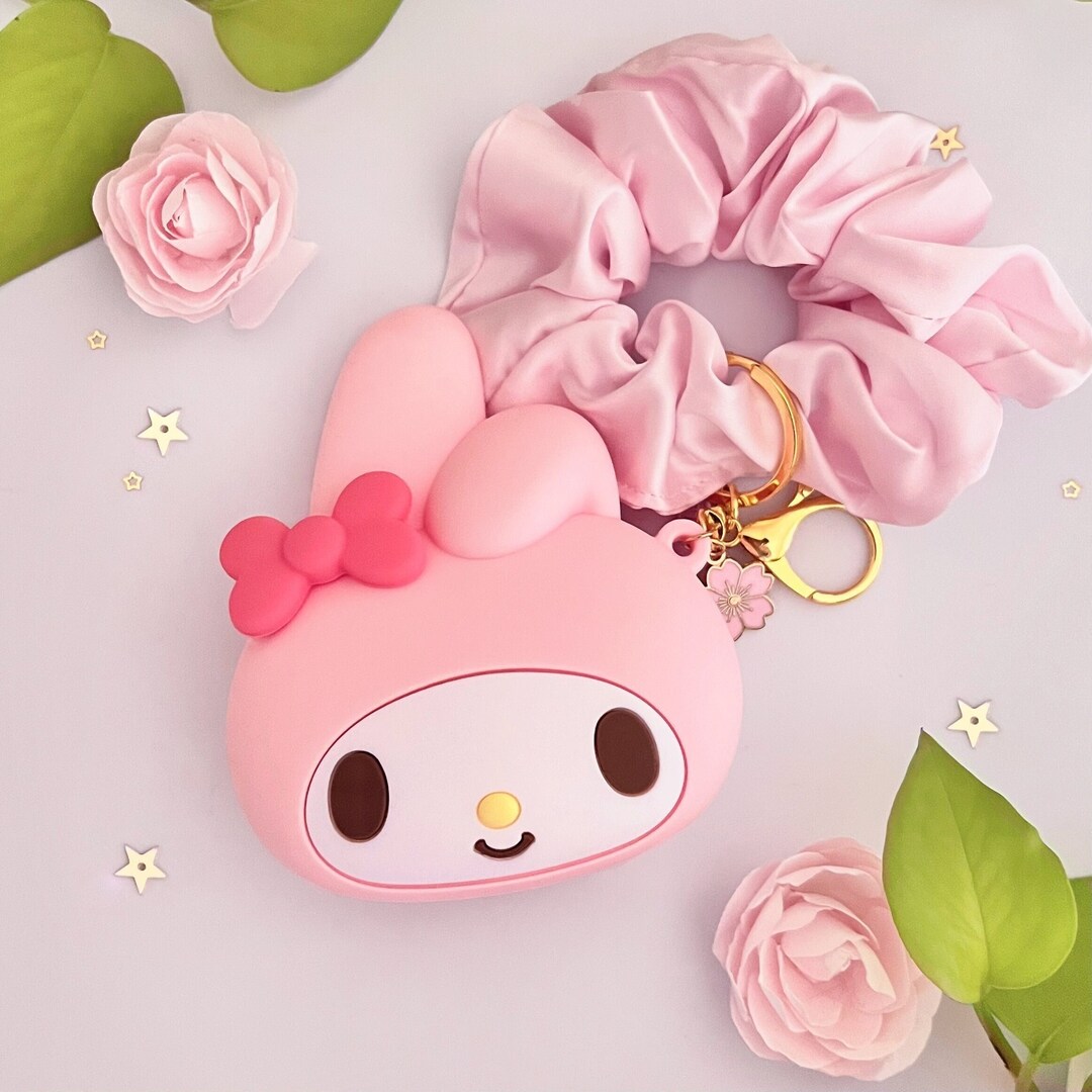 My Melody Coin Purse Bundle: Sakura Charm, Scrunchy & Keychain - Etsy
