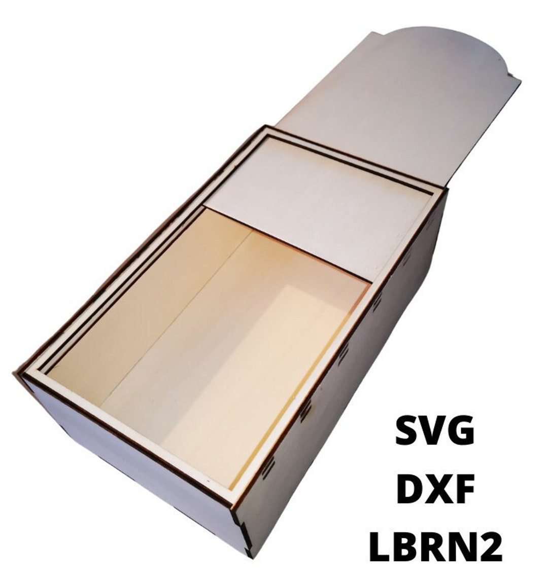 Laser Cut File Box With Sliding Lid, Laser Cut Template, Vector ...