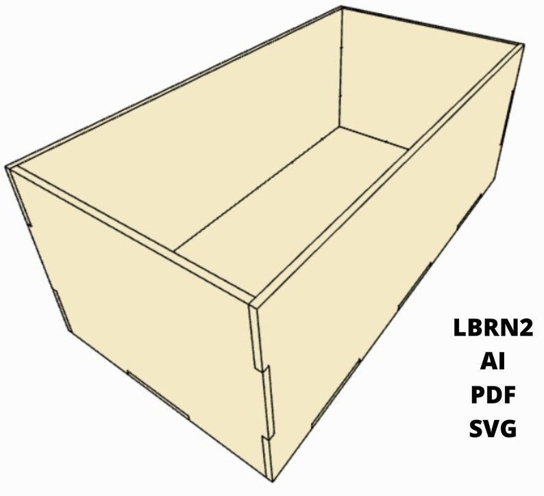 LBRN2 Laser Cutting File, AI, PDF, SVG. Box Tissue Box for 3mm. - Etsy