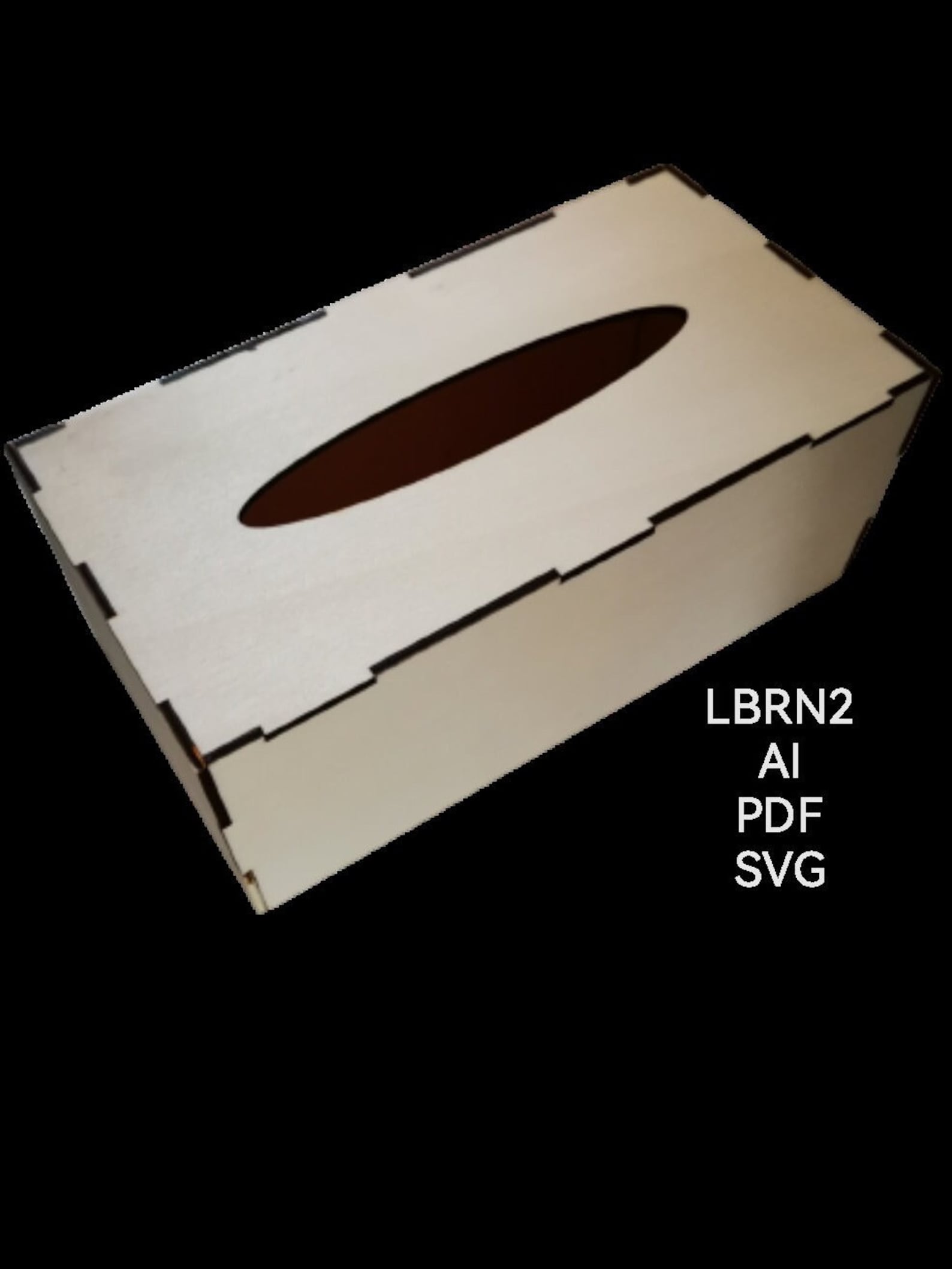 LBRN2 Laser Cutting File, AI, PDF, SVG. Box Tissue Box for 3mm. - Etsy