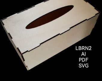 LBRN2 Laser Cutting File, AI, PDF, SVG. Box Tissue Box for 3mm. - Etsy
