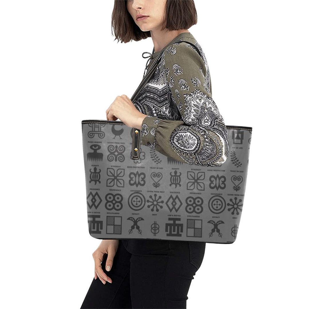 PU Leather Tote Bag - Etsy