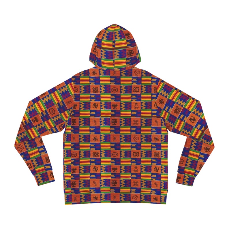 African Print Hoodie, Adinkra Inspired, Unique African Design, Ethnic ...
