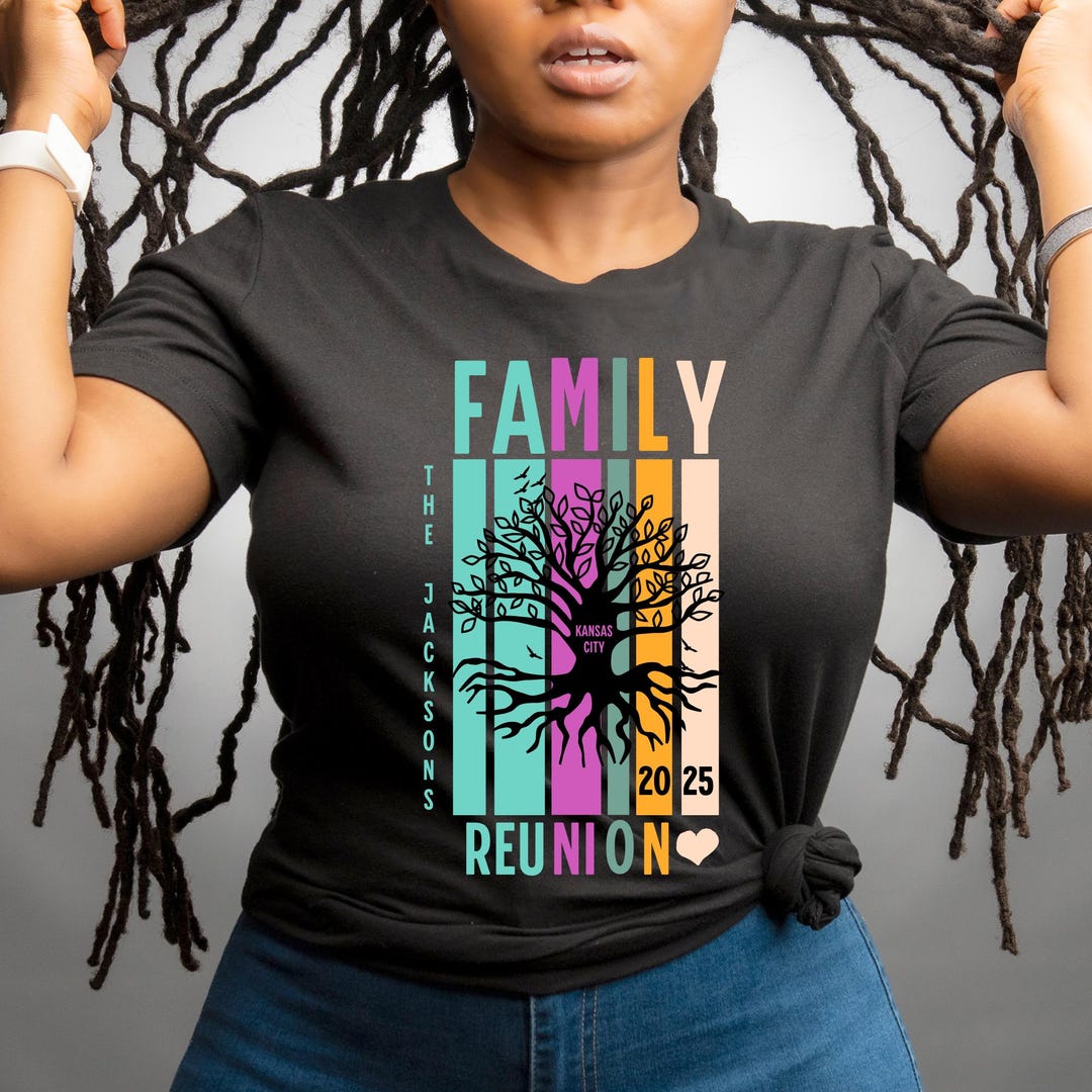 Personalized Family Reunion Tree Shirt, Custom Cotton Tee - Etsy