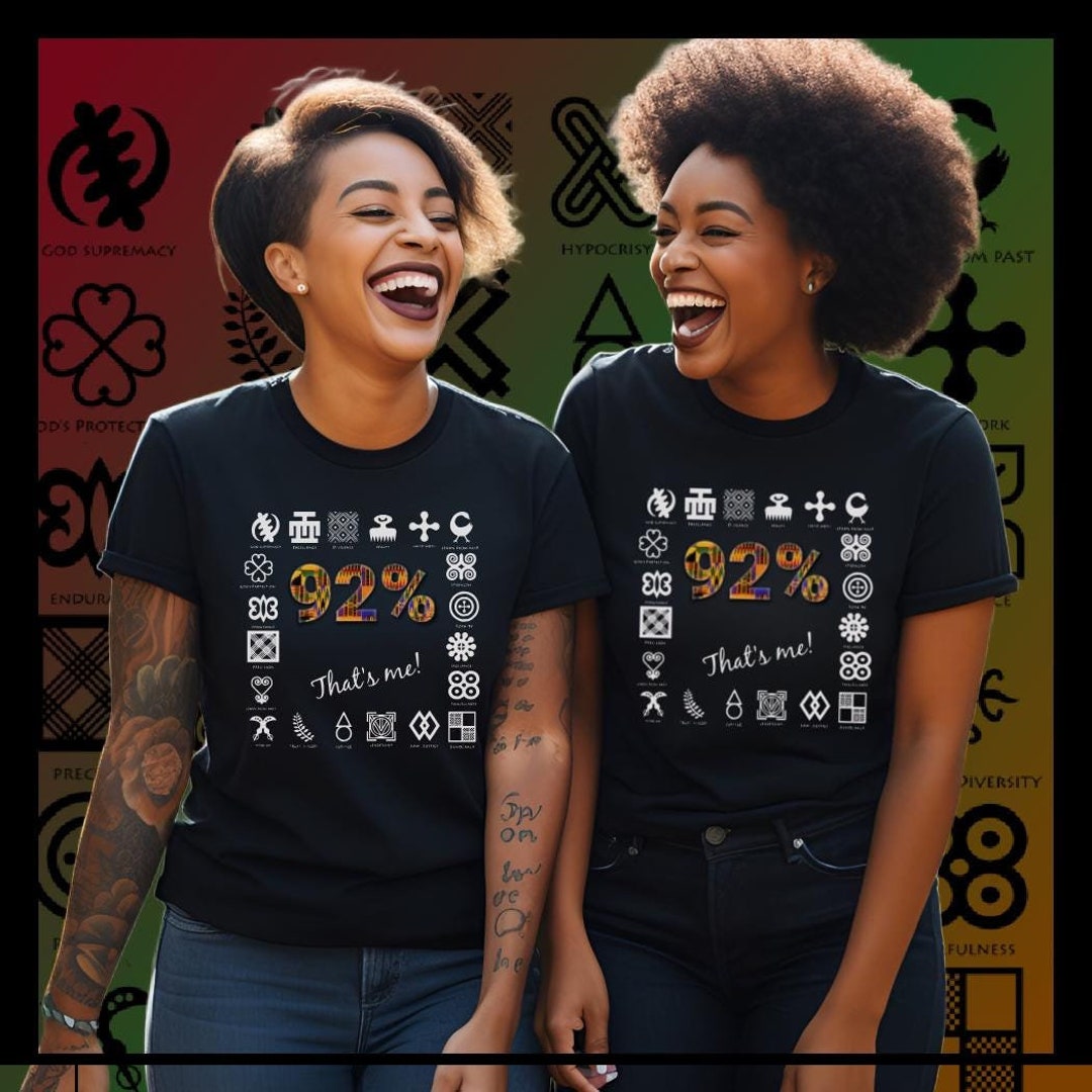 Adinkra Symbols Unisex Tee: Wisdom & Strength Graphic Shirt - Etsy
