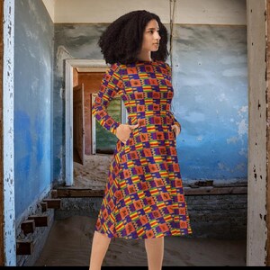 Adinkra Ankara Dress for Africa Party, Afrocentric Fashion, African ...