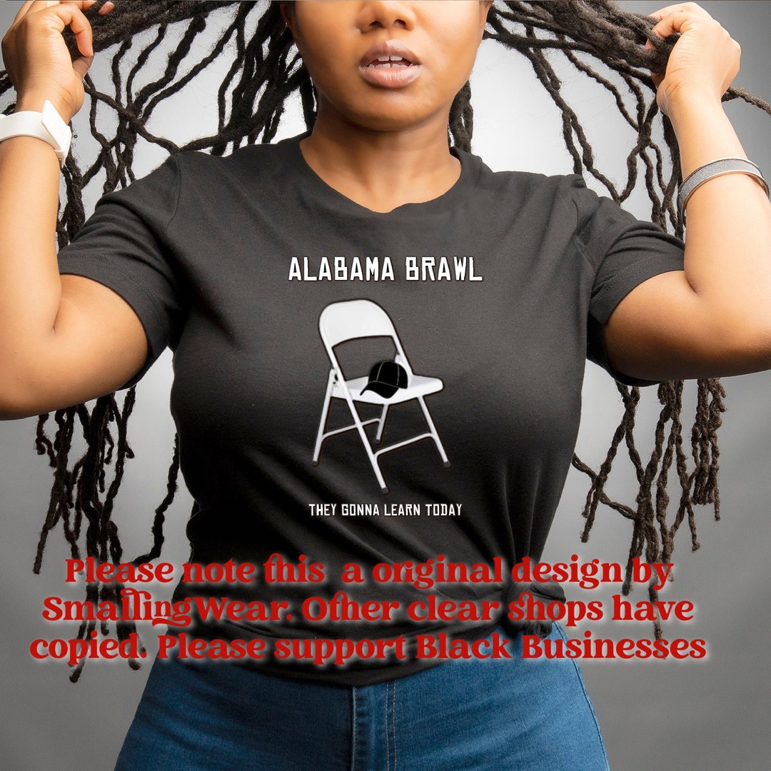 White Metal Folding Chair Alabama Brawl Shirt Funny Tshirt - Etsy