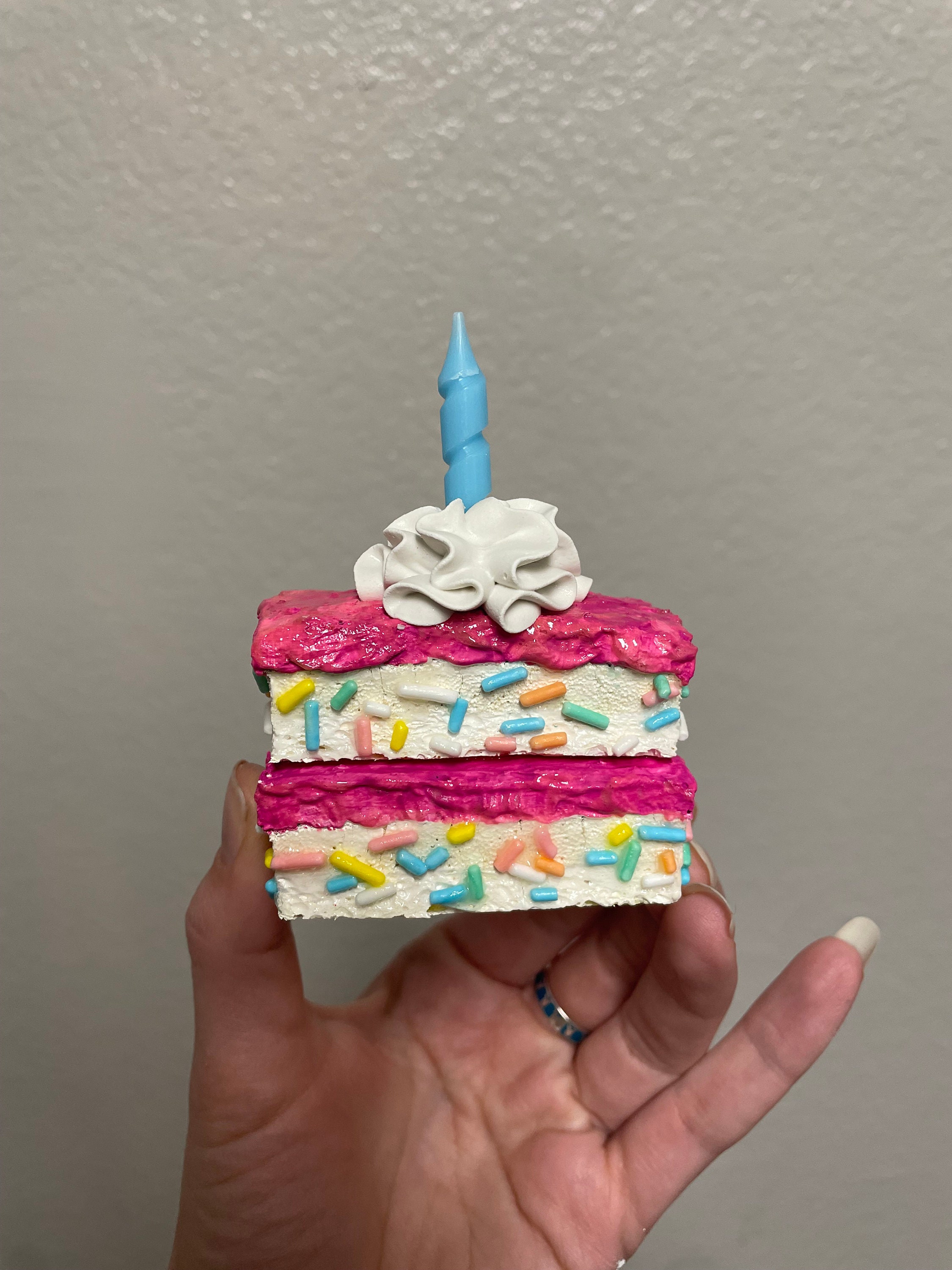 Birthday Cake Slice Magnet - Etsy
