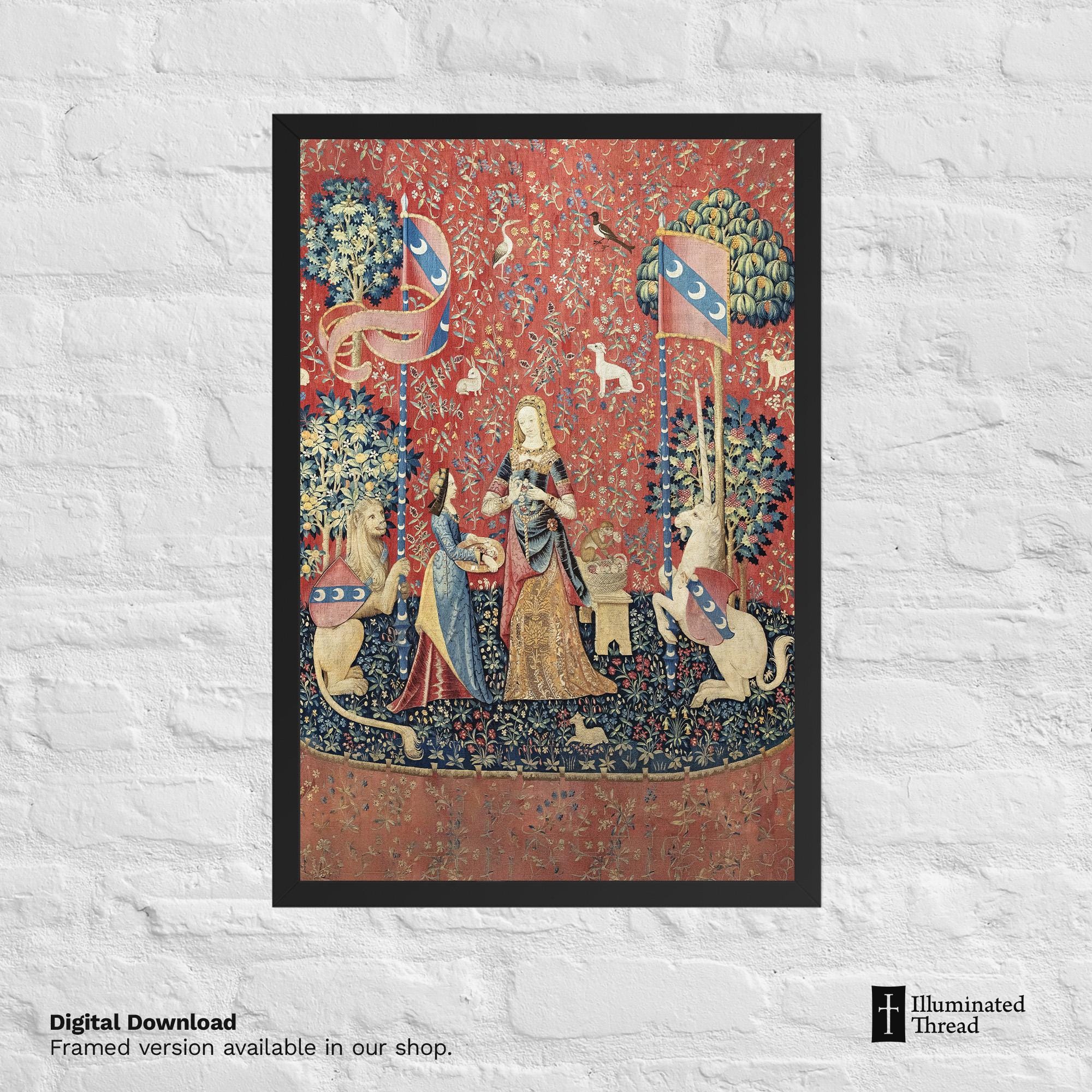 Lady and the Unicorn Digital Download – the Smell Medieval Tapestry Art ...