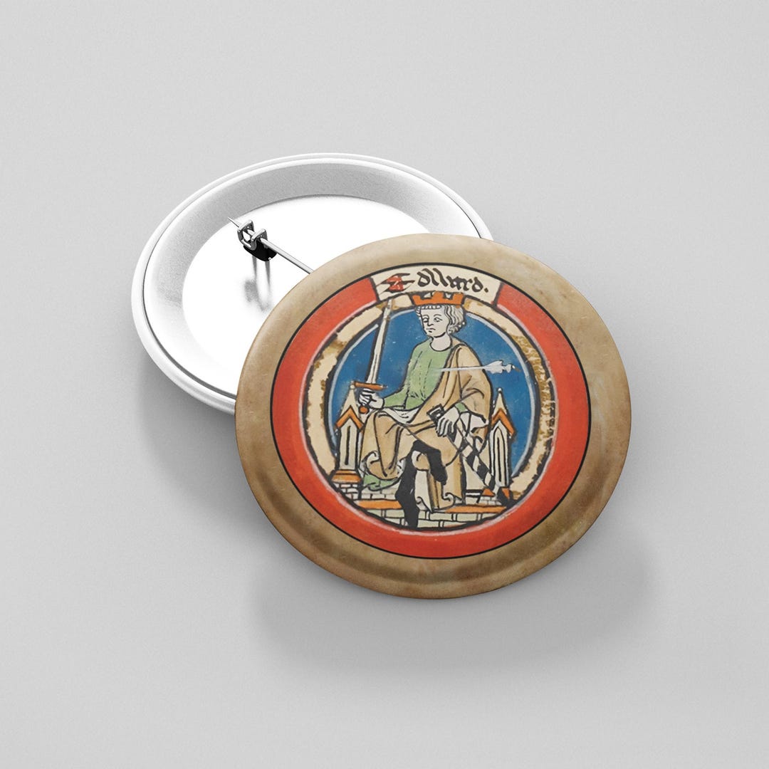 King Edward the Martyr Pin, Dark Medieval Lore Badge, Anglo Saxon ...