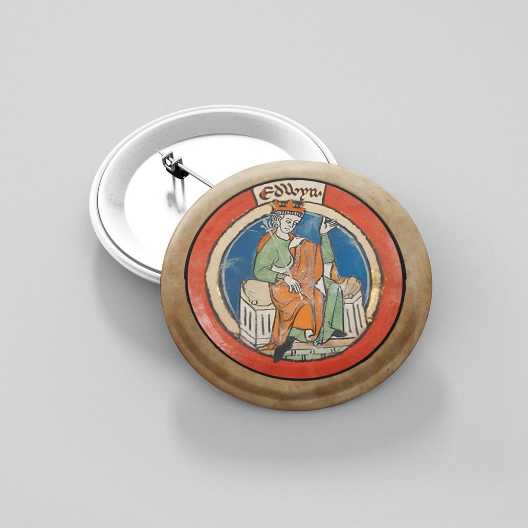 King Eadwig Pin, Medieval Royal Scandal Badge, Anglo Saxon Drama Gift ...